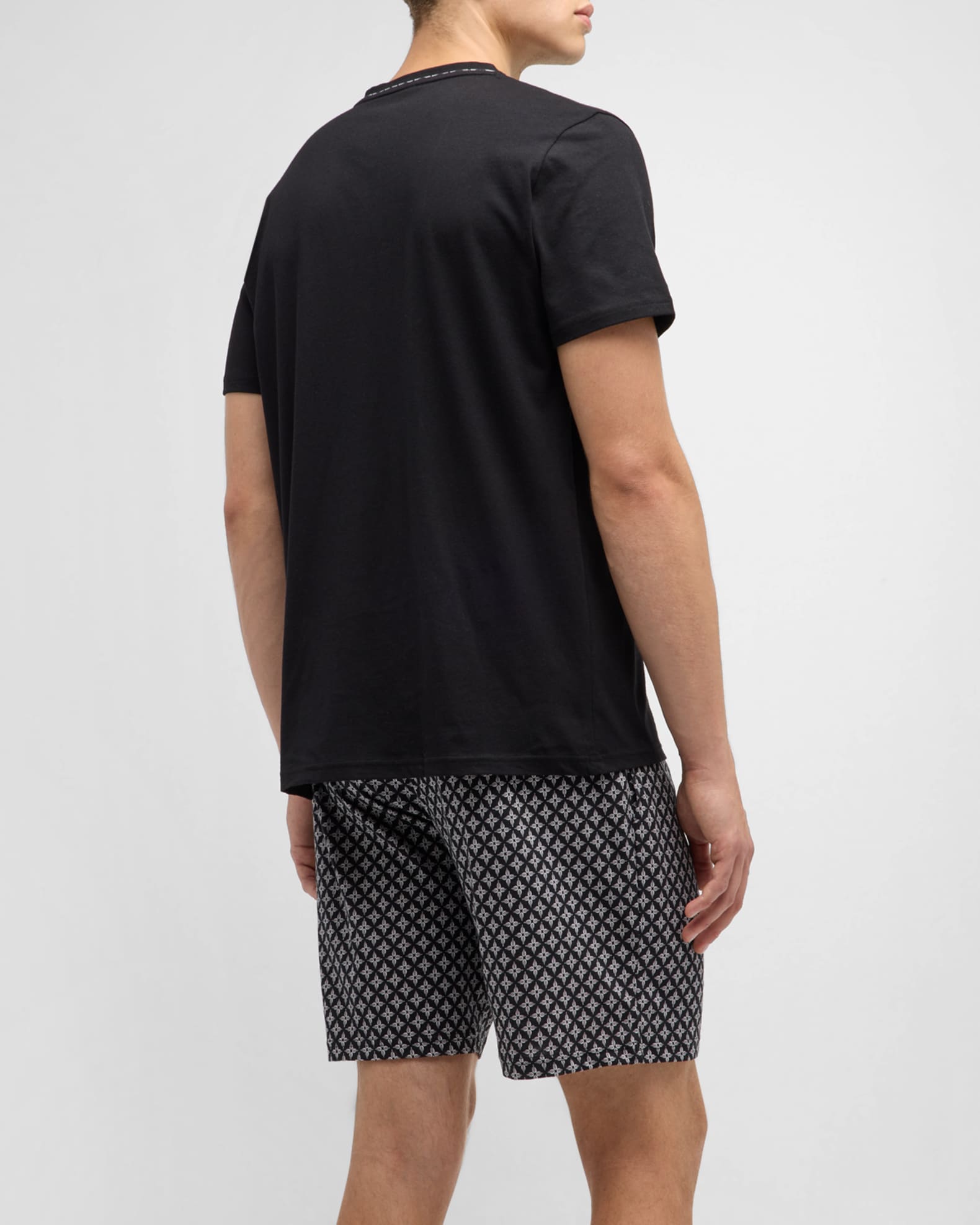 HOM Men's Vince Patterned Short Pajama Set | Neiman Marcus