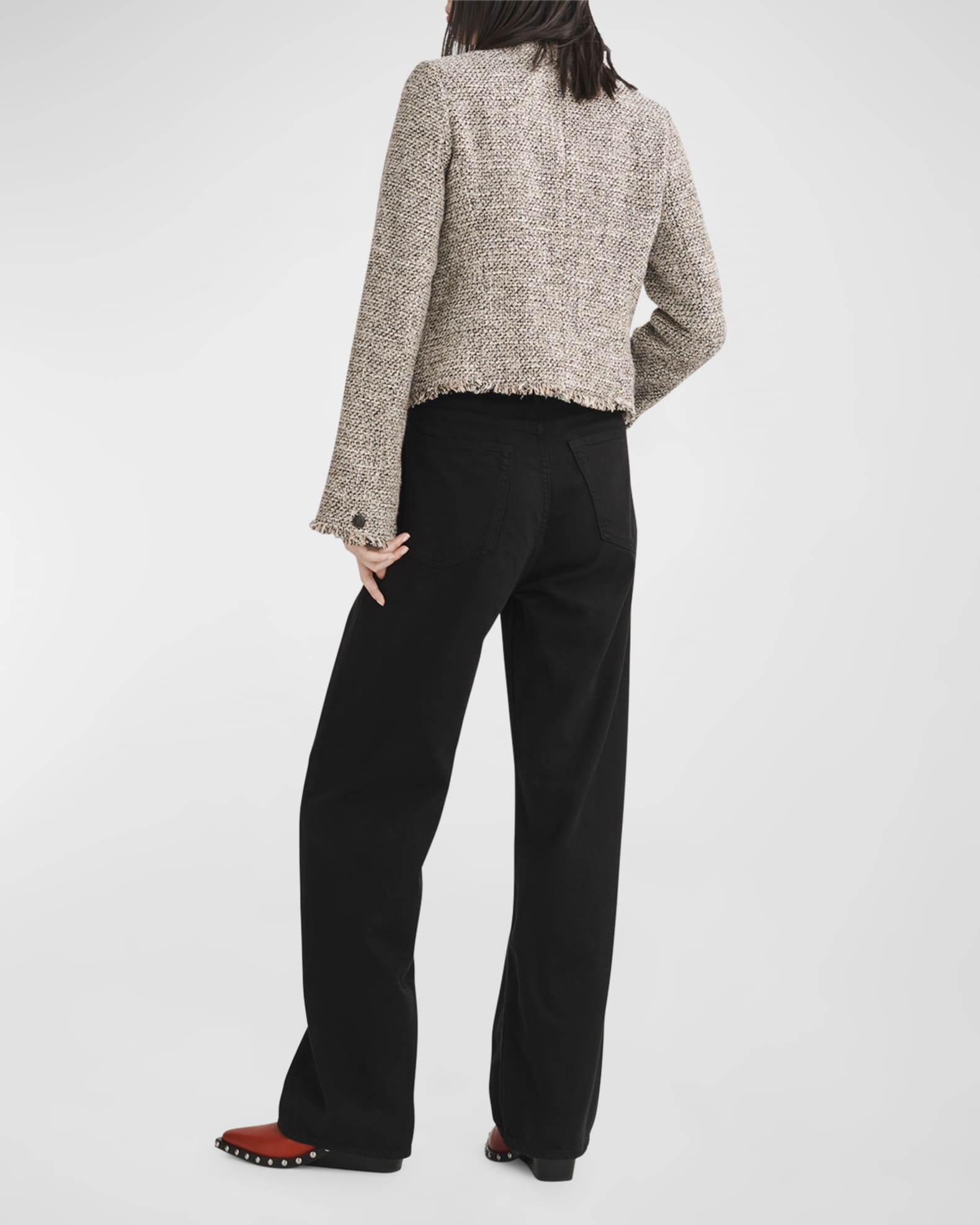 Rag & Bone Carmen Tweed Fringe Jacket | Neiman Marcus