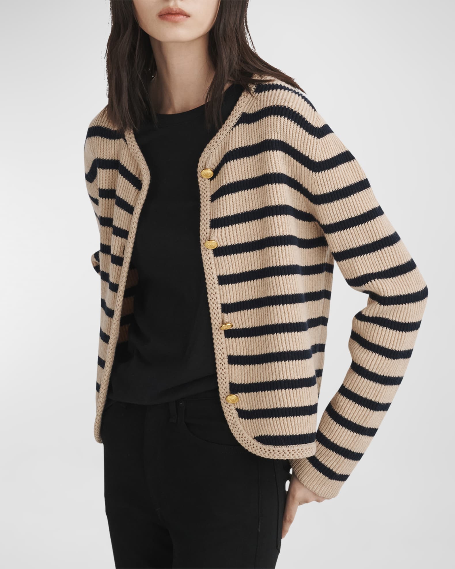 Rag & Bone Nancy Striped Cardigan | Neiman Marcus