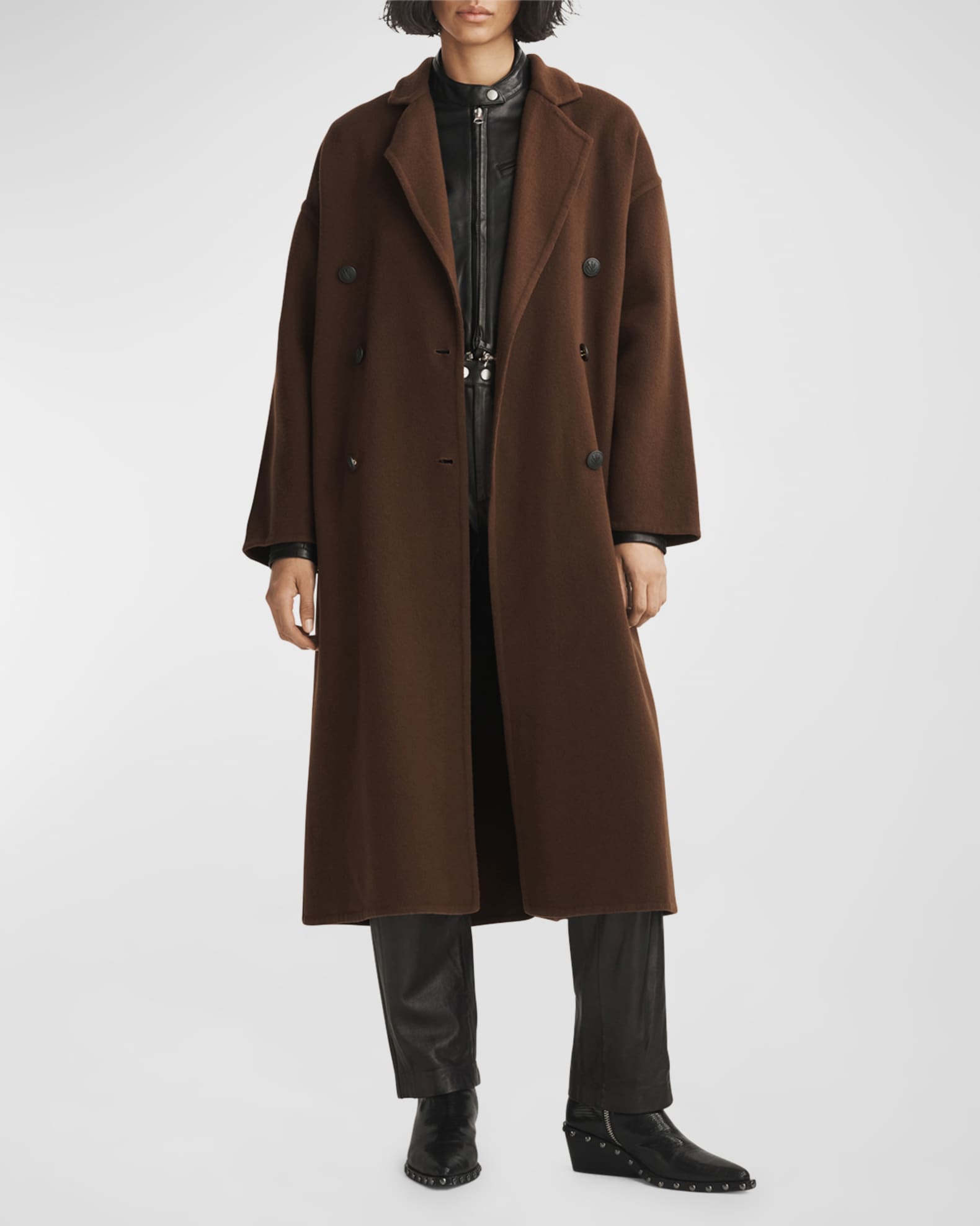 Rag & Bone Thea Italian Wool Splittable Coat | Neiman Marcus