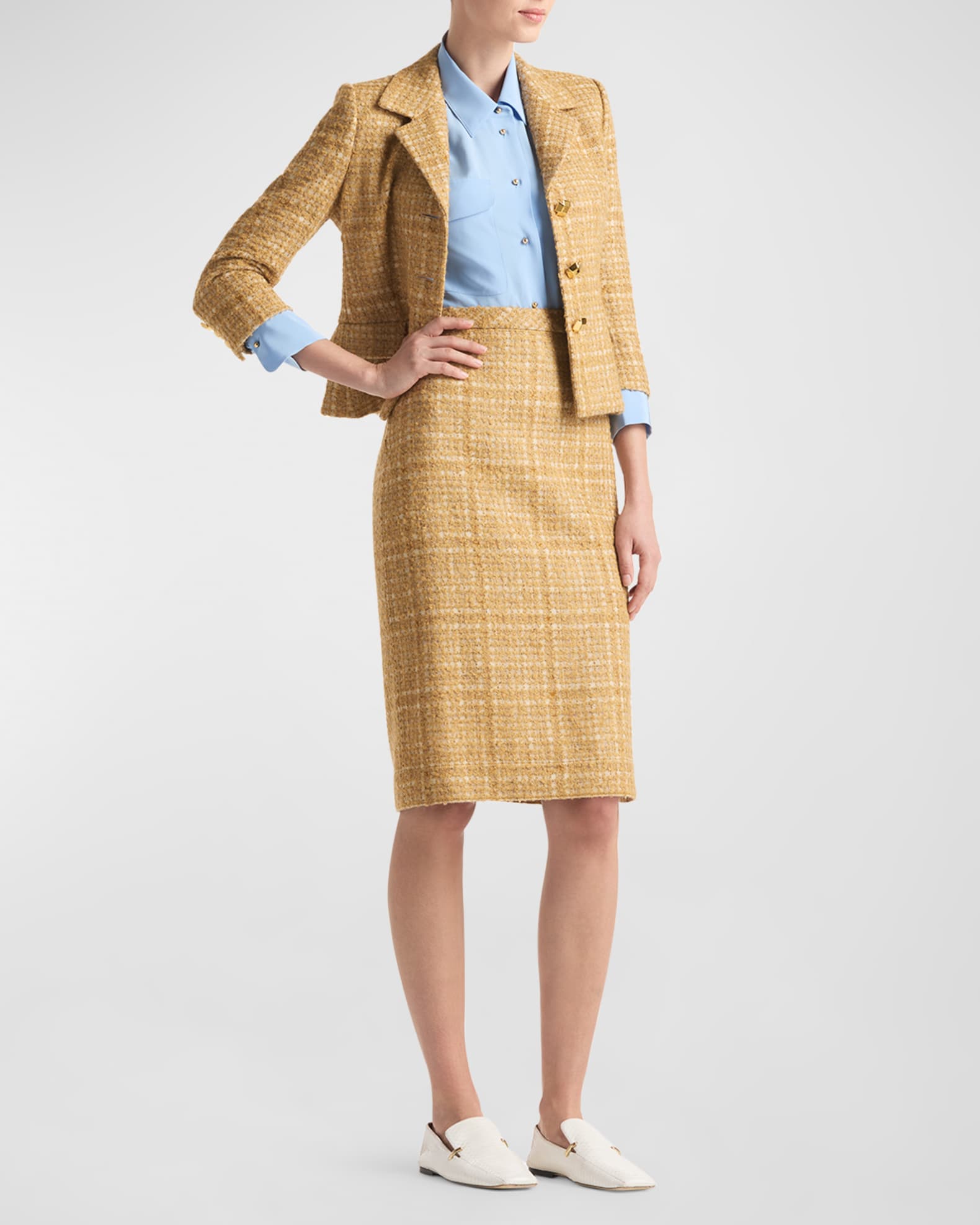 Tonal Soft Check Tweed Collection | Neiman Marcus