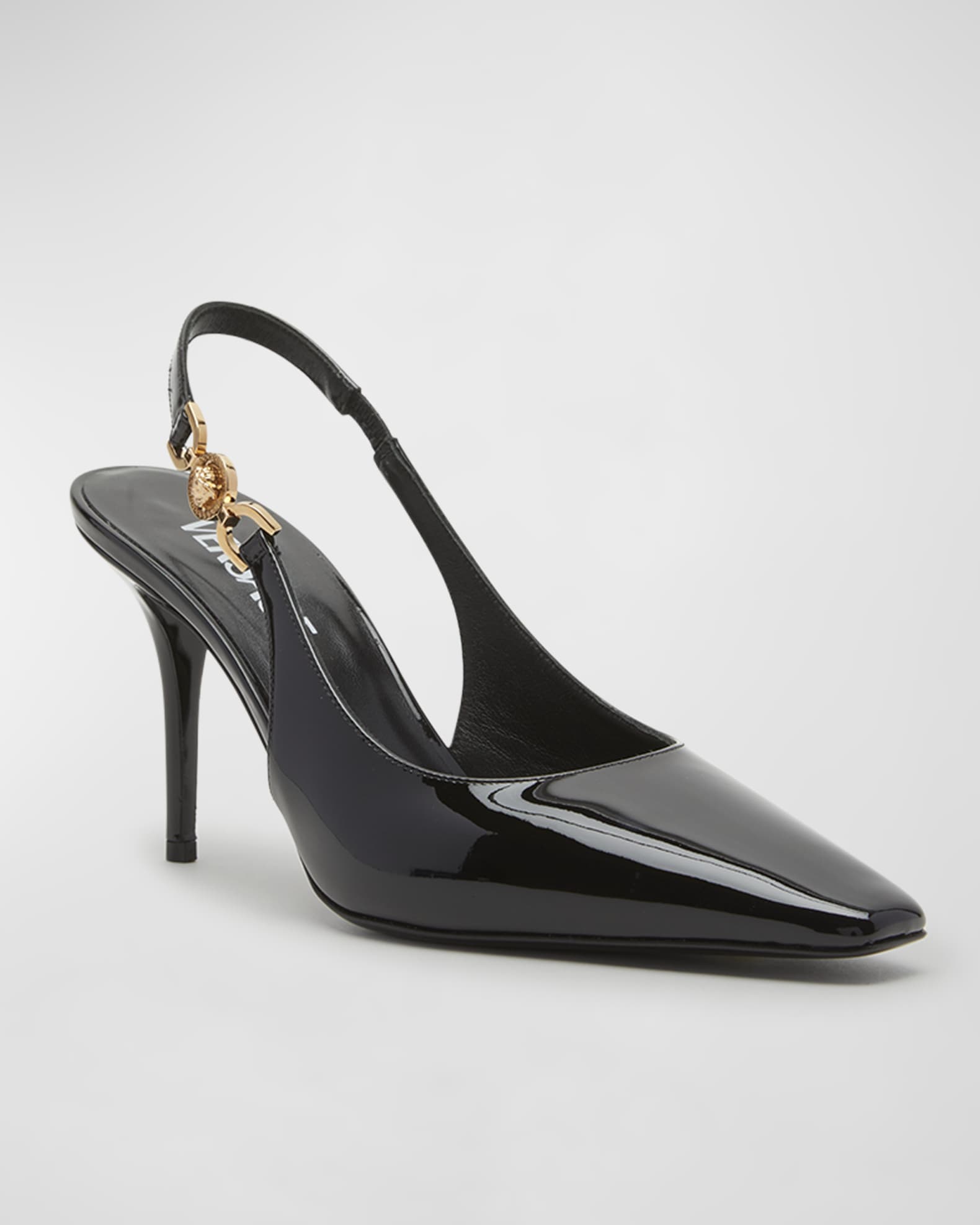 Versace Medusa Patent Slingback Pumps | Neiman Marcus
