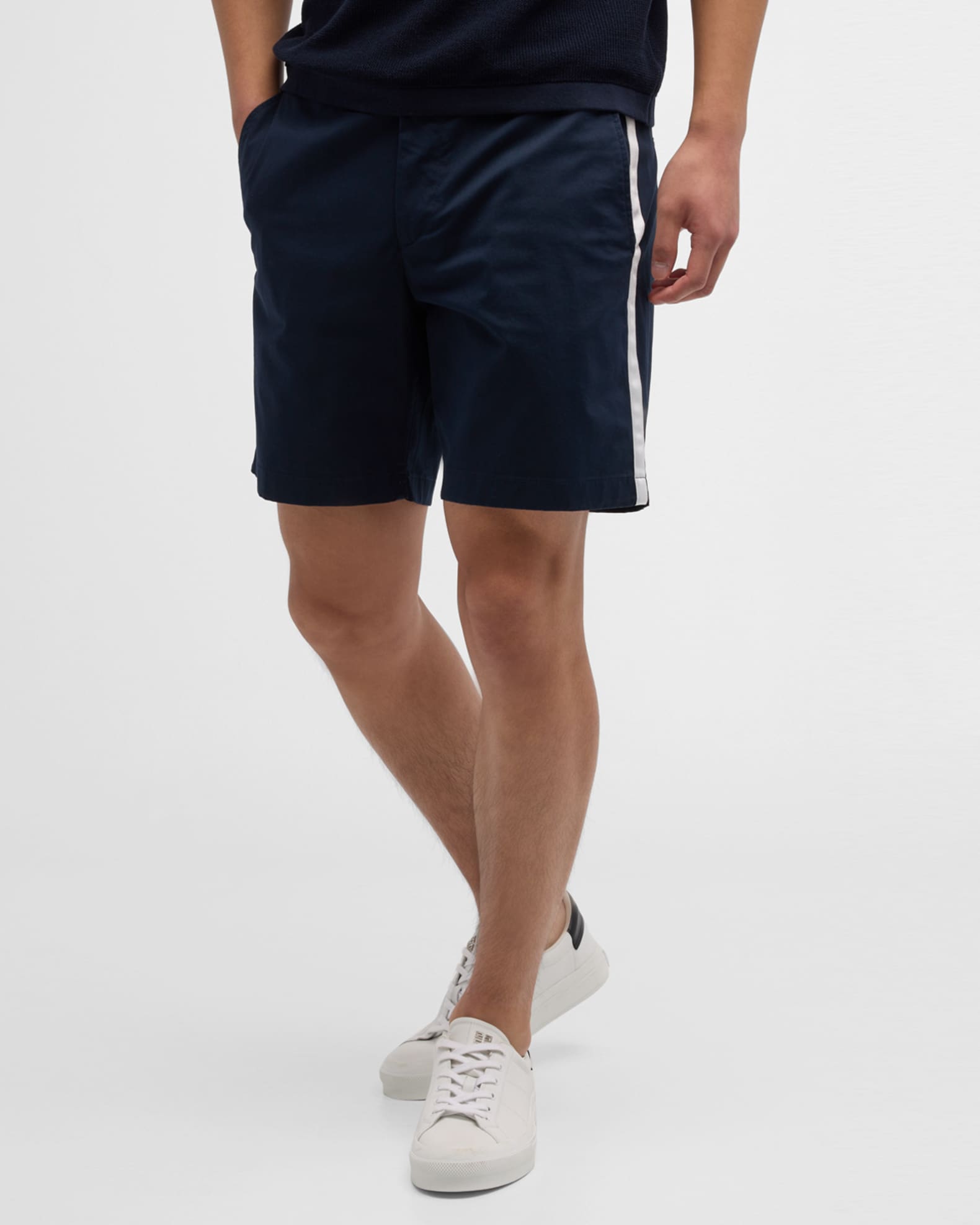 Theory Men's Zaine Side Stripe Shorts | Neiman Marcus