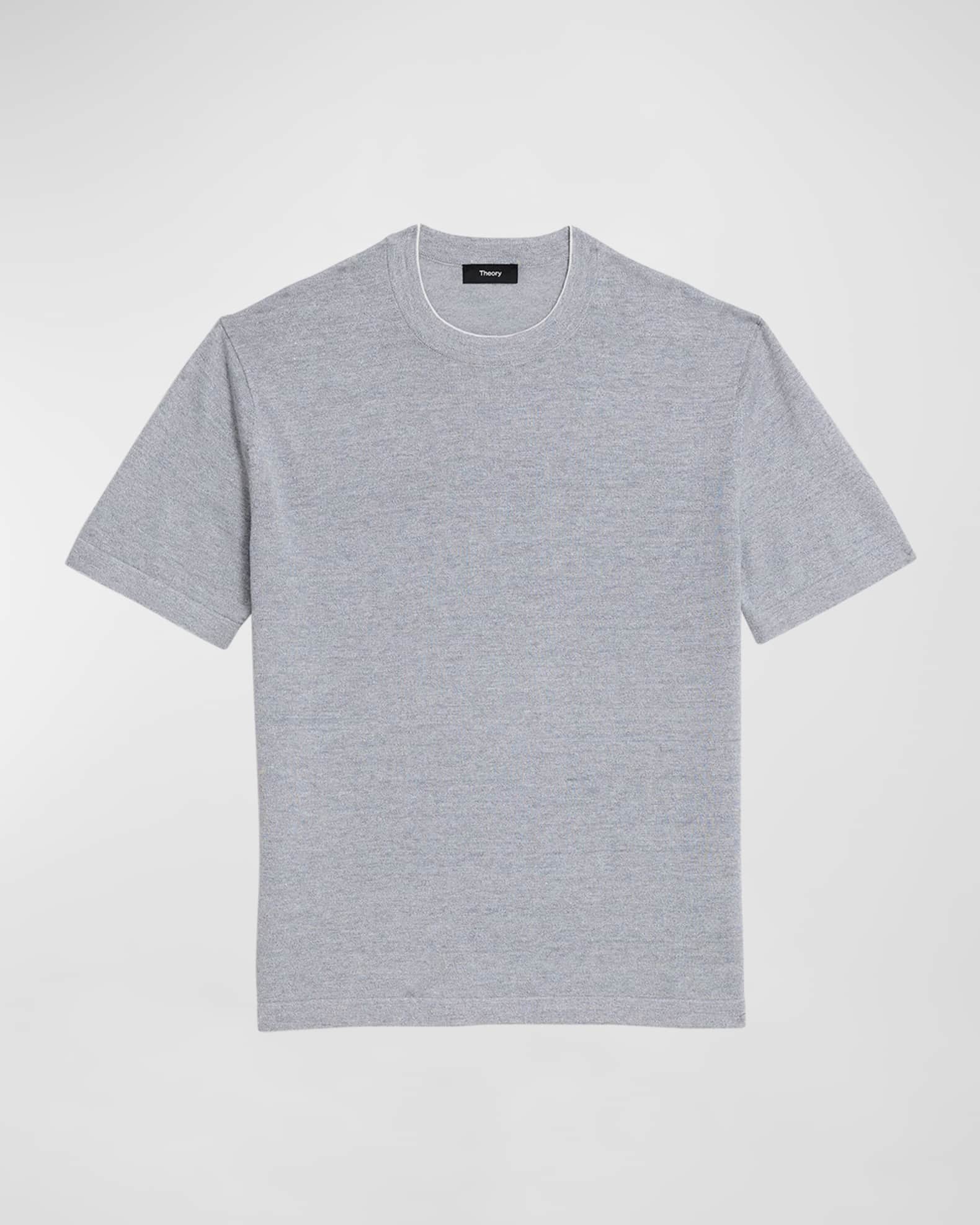 Theory Men's Kolben Linen-Blend T-Shirt | Neiman Marcus