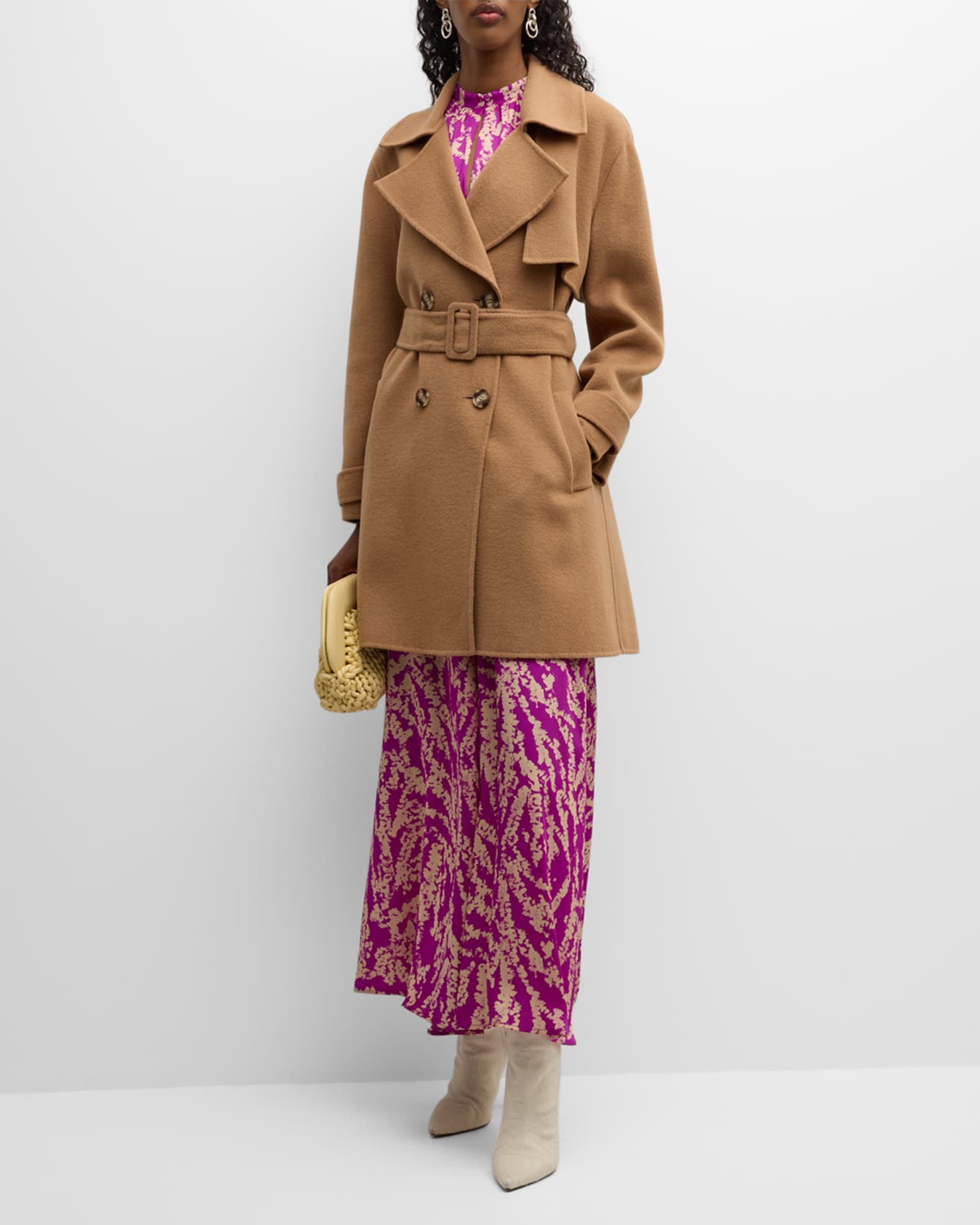 Marella Este Belted Double-Breasted Coat | Neiman Marcus