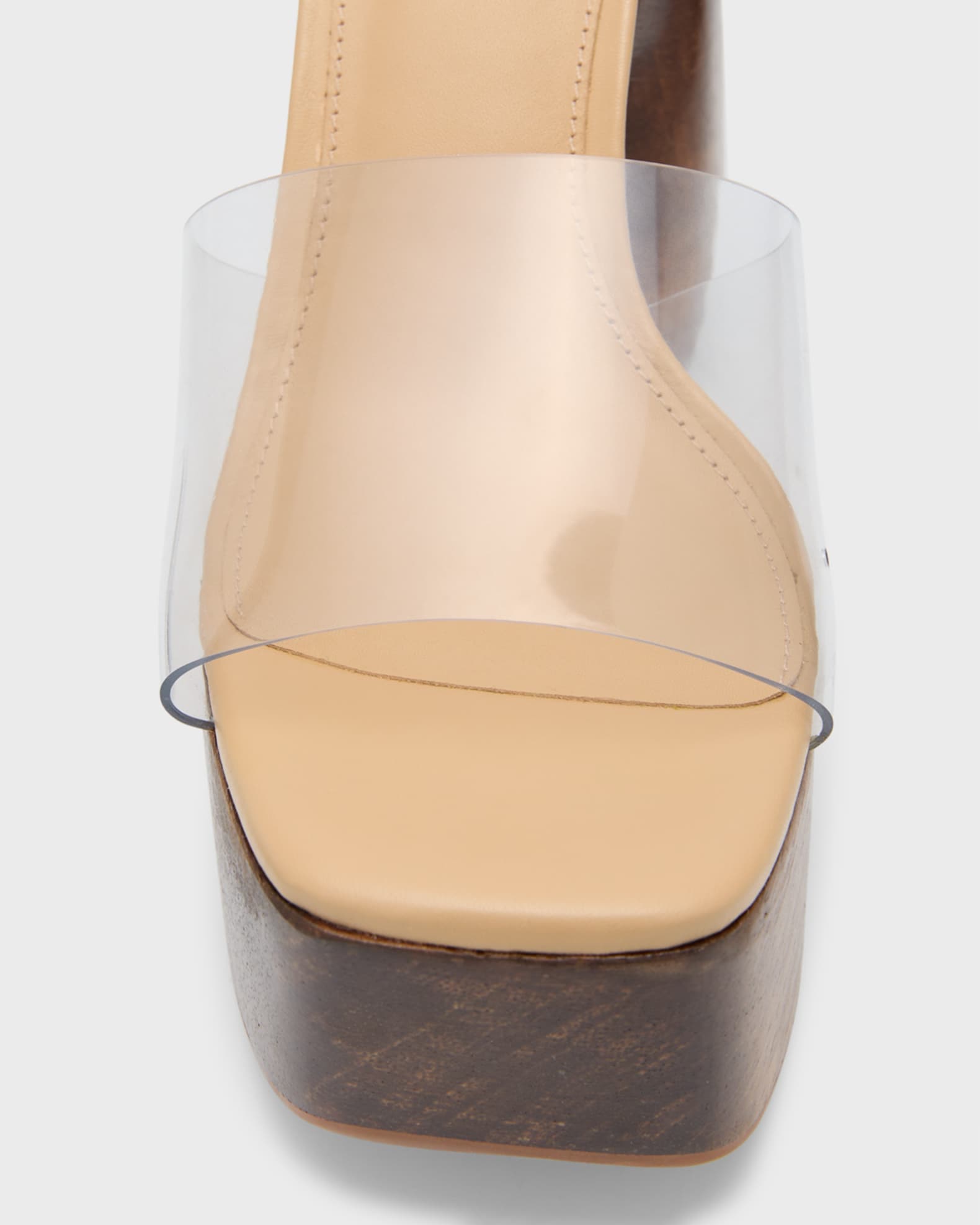 Cult Gaia Mama Clear Platform Slide Sandals | Neiman Marcus