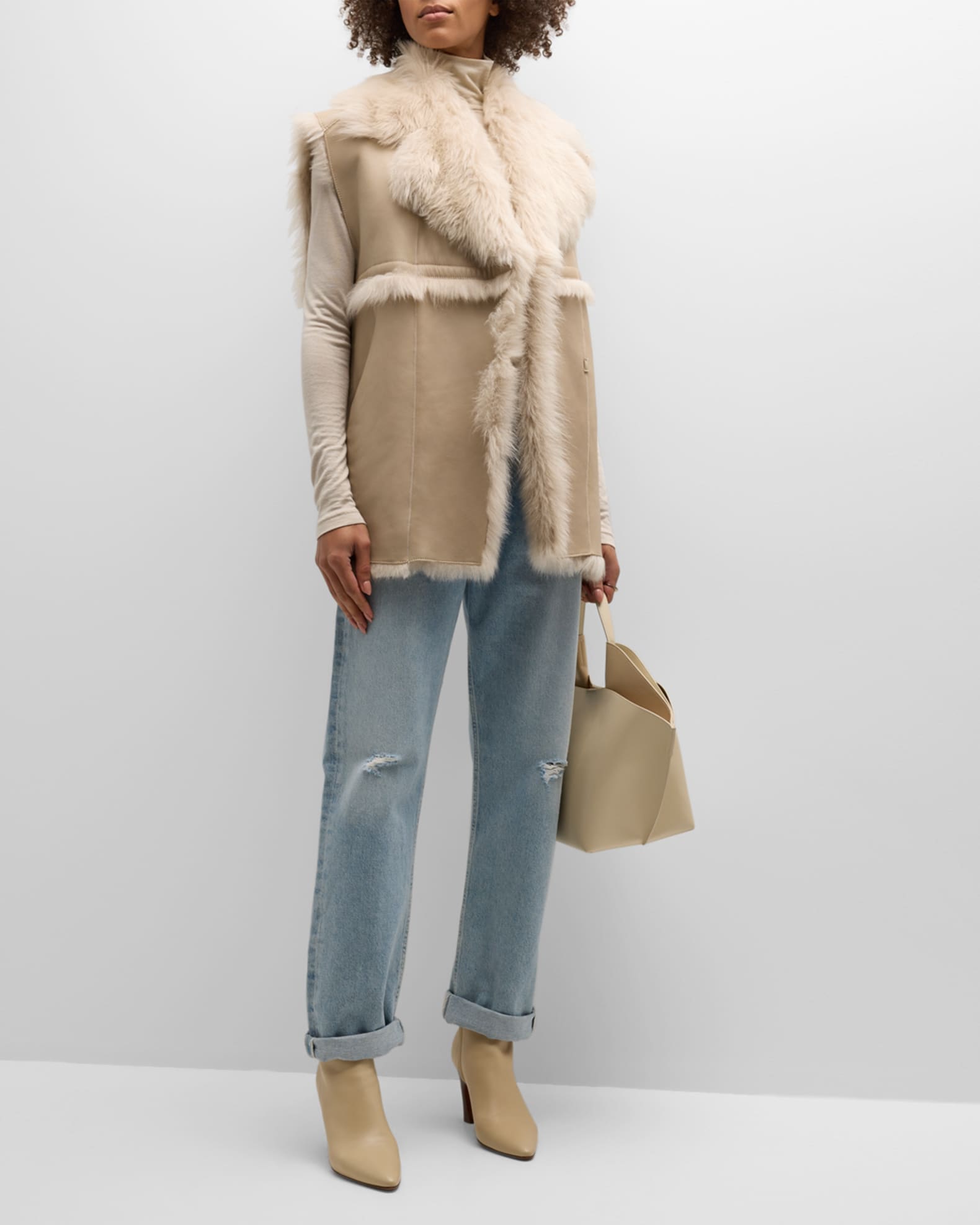 Iro Yemi Sheep Shearling Vest | Neiman Marcus