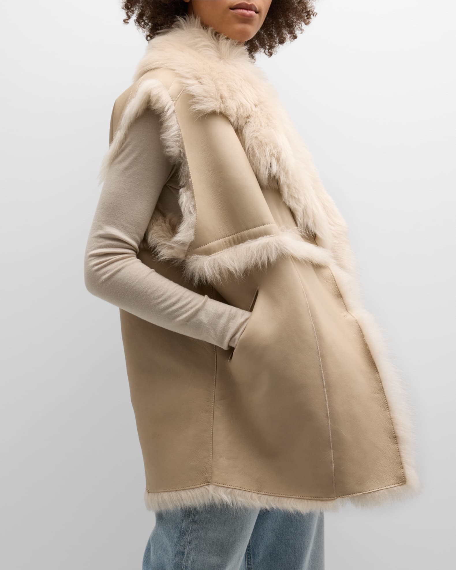 Iro Yemi Sheep Shearling Vest | Neiman Marcus