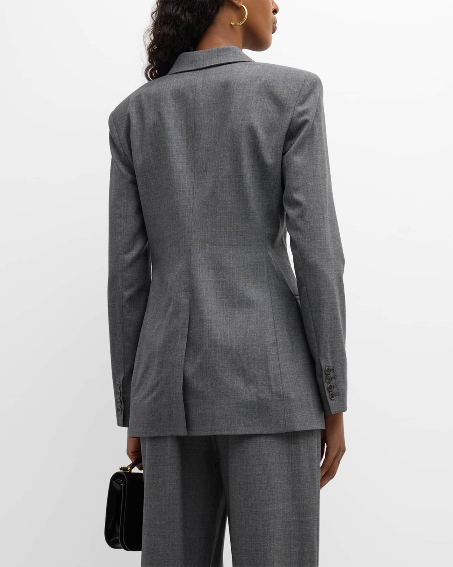 Salon 1884 Emin Strong-Shoulder Double-Breasted Blazer Jacket | Neiman Marcus