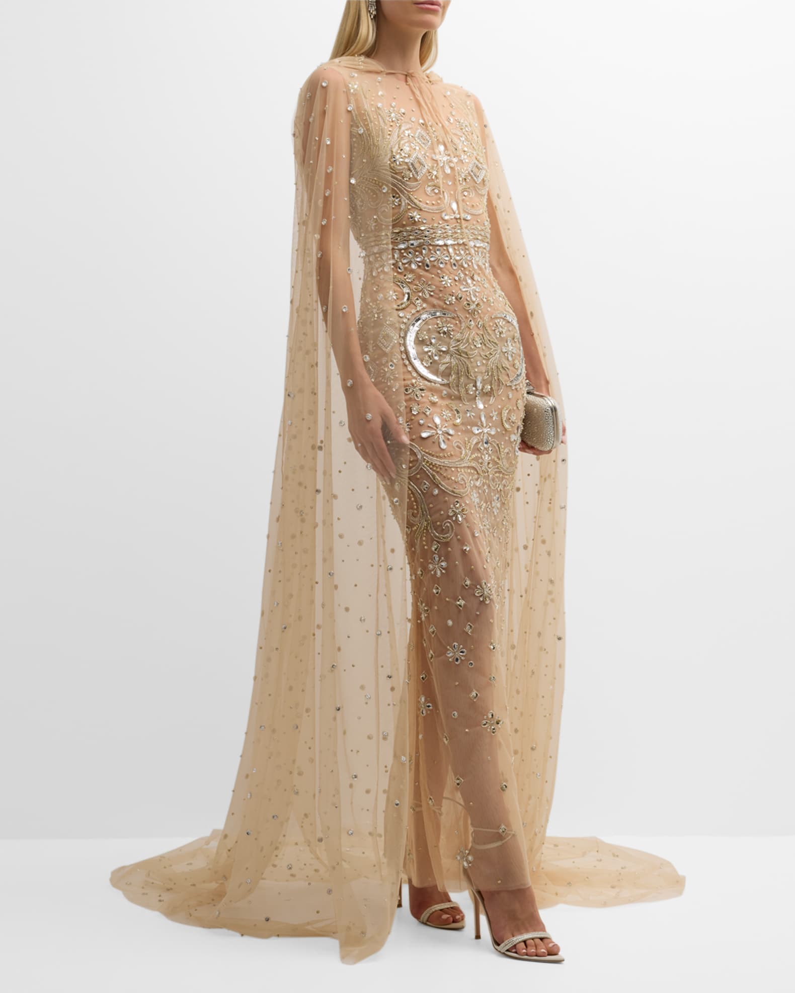 Sheer Crystal Embroidered Collection | Neiman Marcus