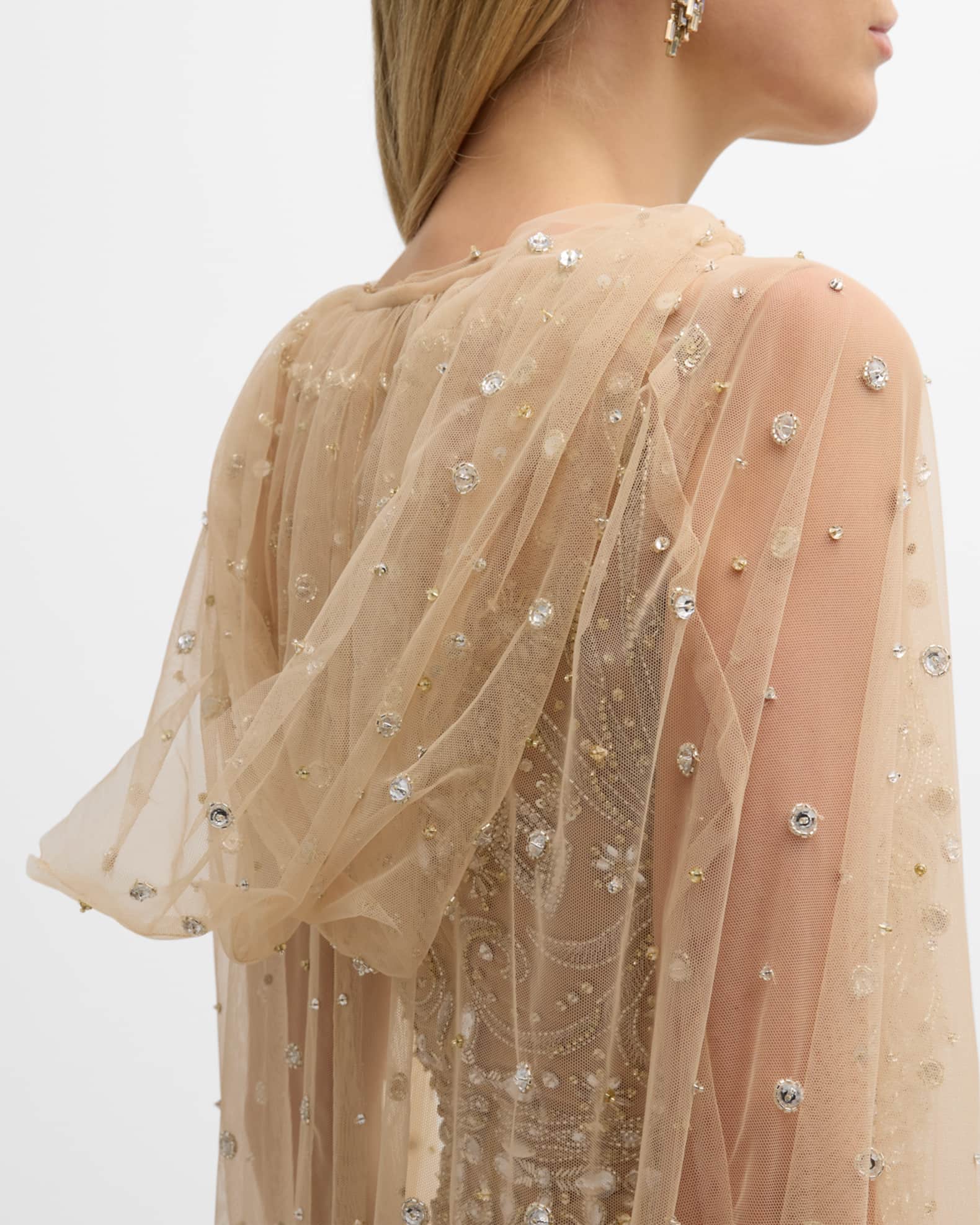 Sheer Crystal Embroidered Collection | Neiman Marcus