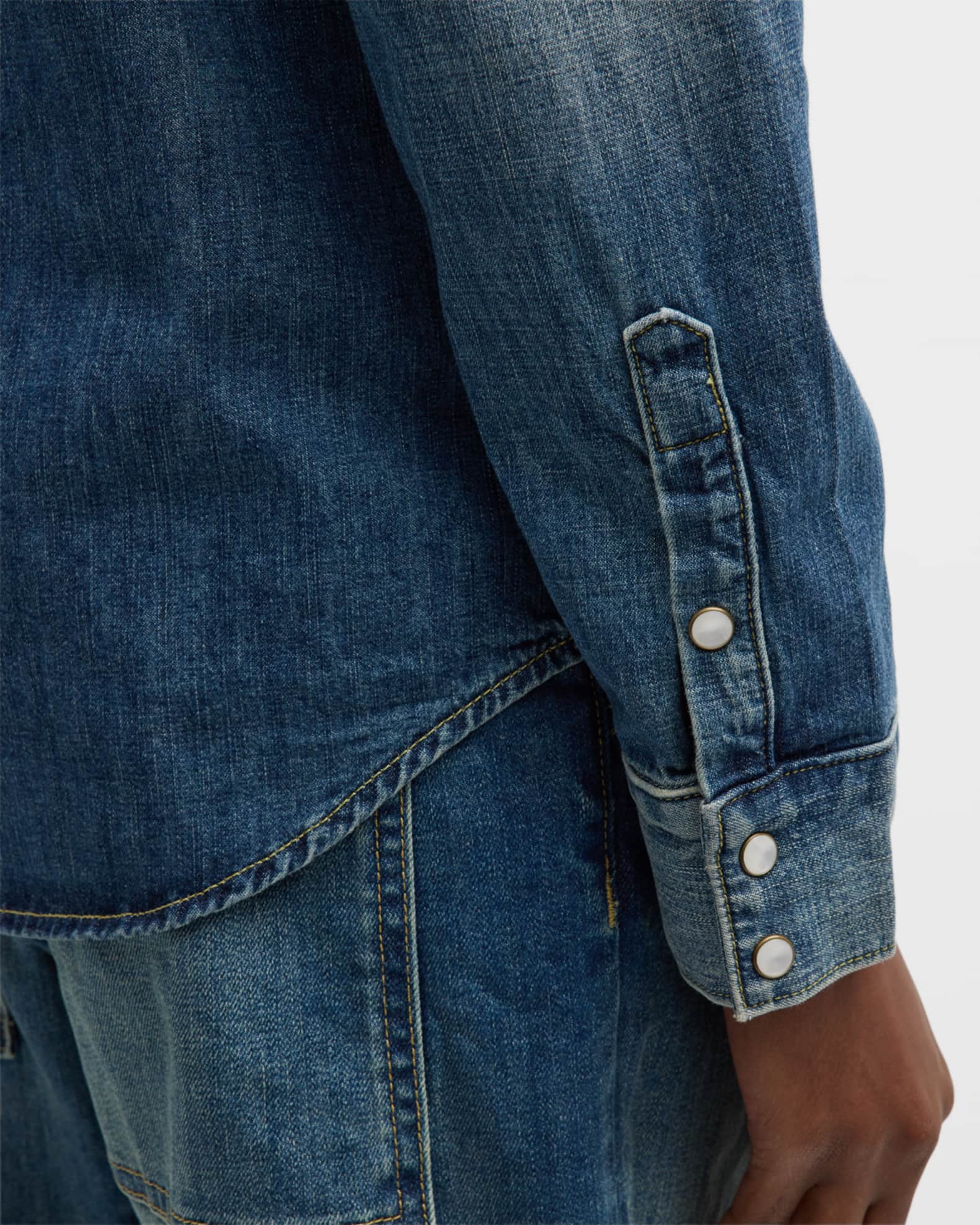 Travis Denim Western Shirt | Neiman Marcus