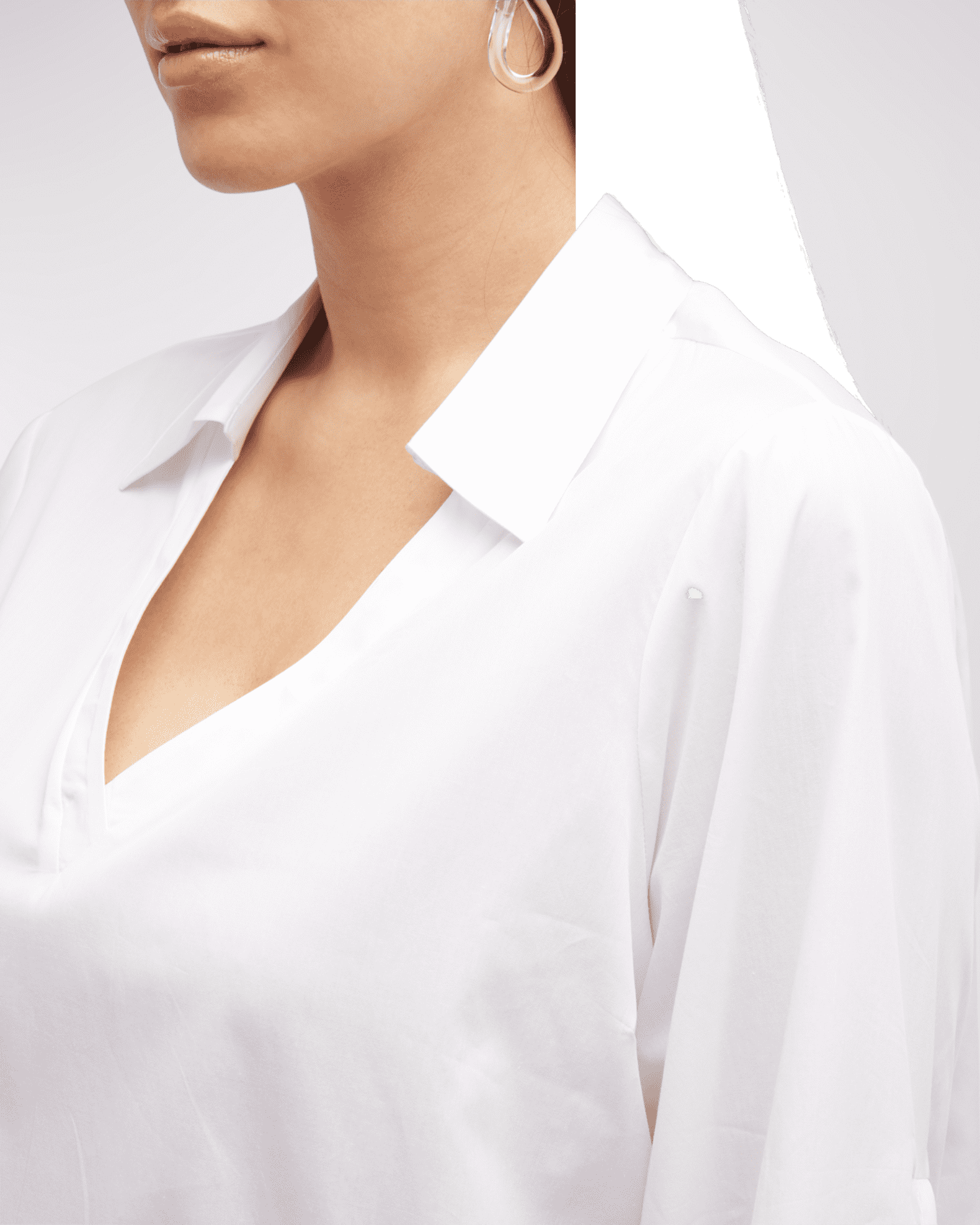 Harshman Plus Size Lilou Split-Sleeve V-Neck Blouse | Neiman Marcus