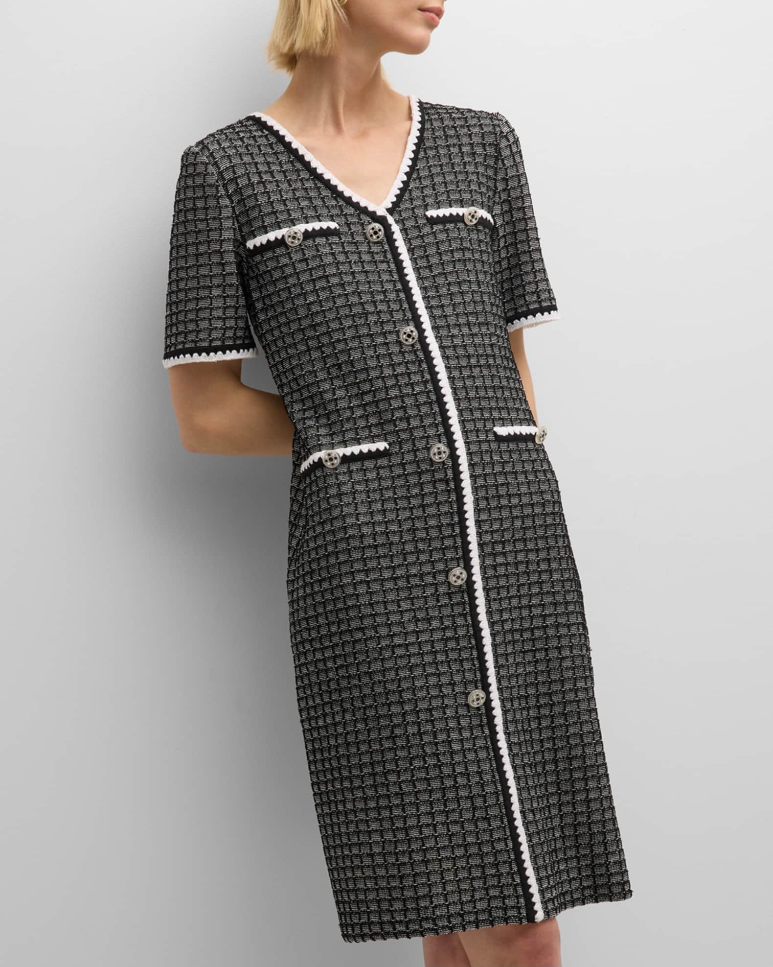 Misook Tweed Knit Sheath Dress | Neiman Marcus