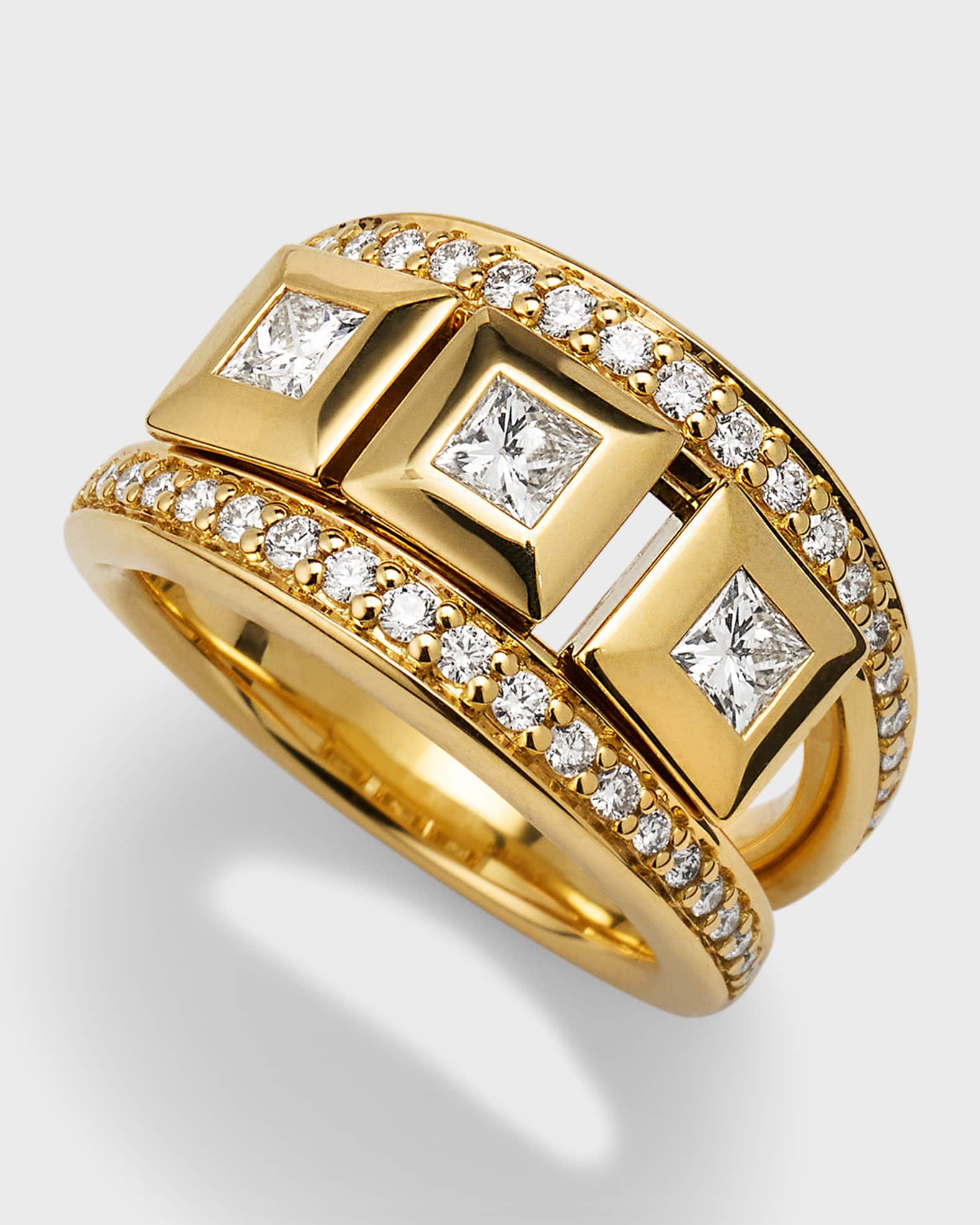 Tamara Comolli 18k Yellow Gold Curriculum Vitae Diamond Ring, Size 7 ...