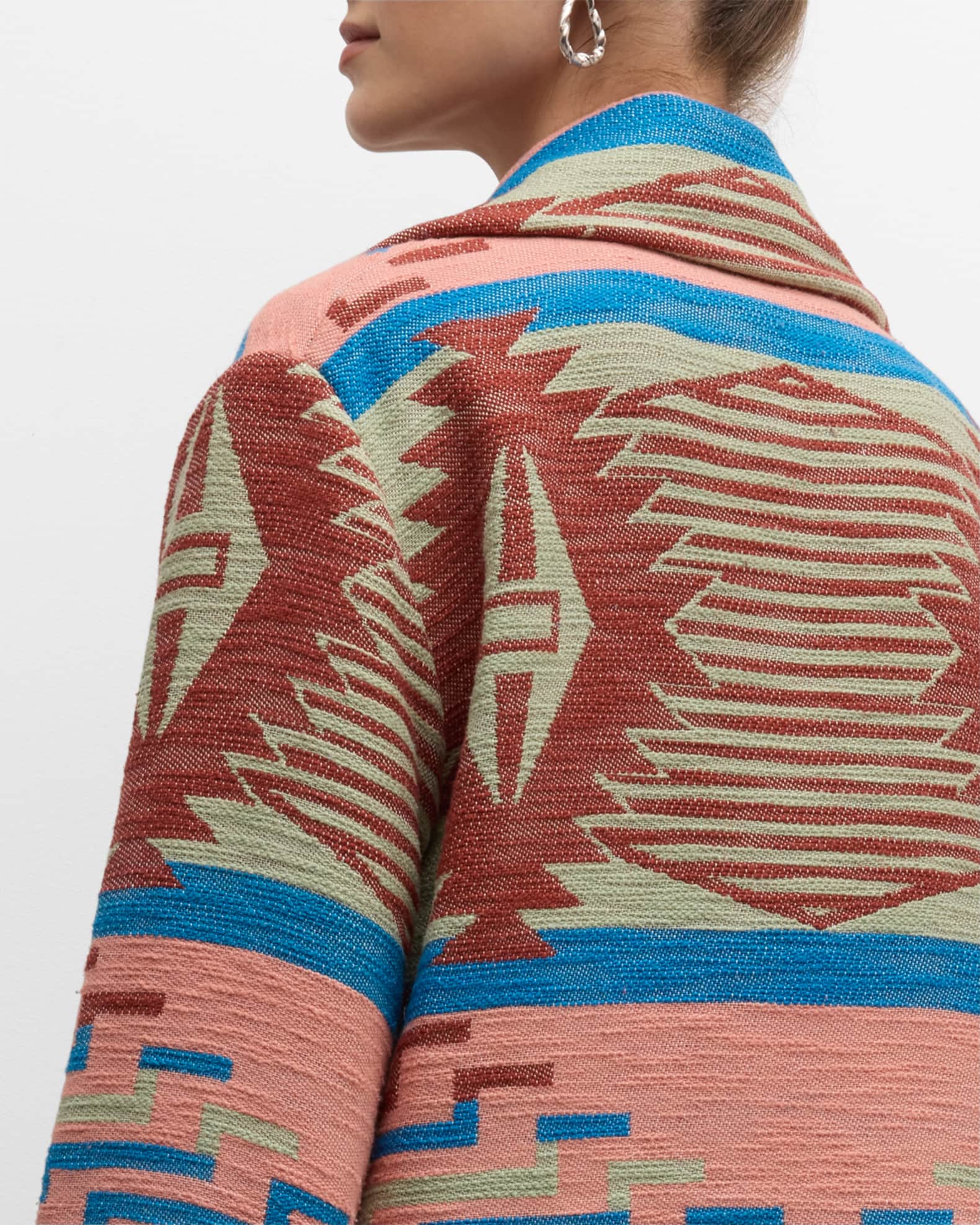 FORTELA Faryn Ikat Concho-Button Single-Breasted Jacket | Neiman Marcus