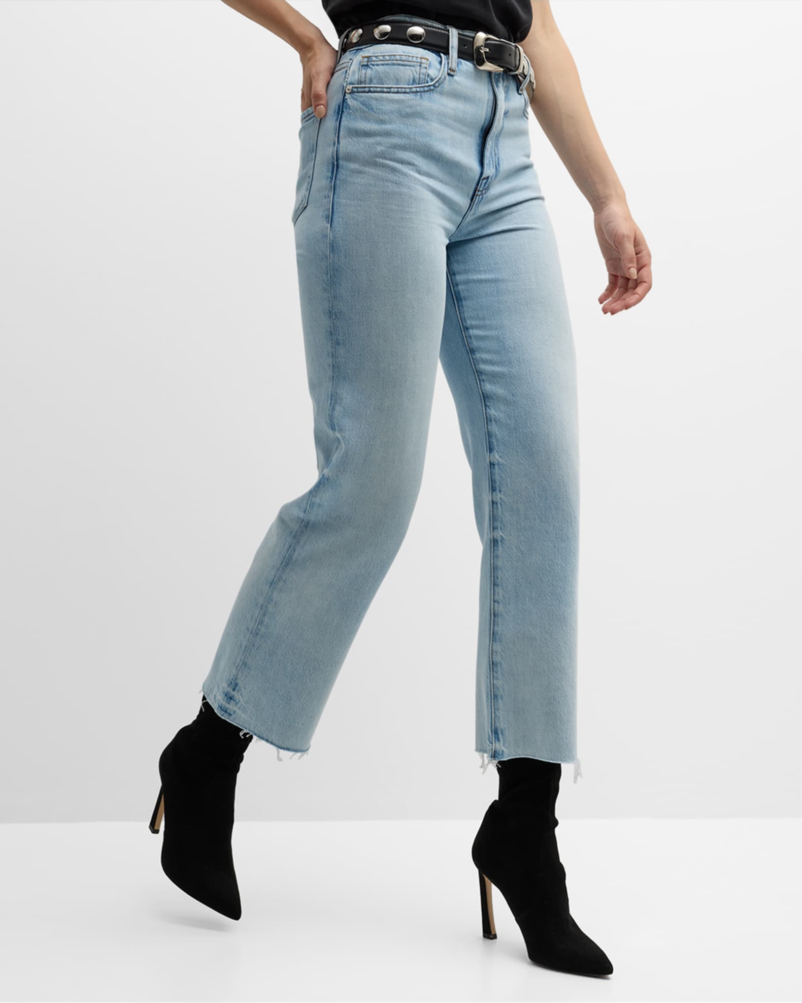 FRAME Le Jane Crop Straight Jeans | Neiman Marcus