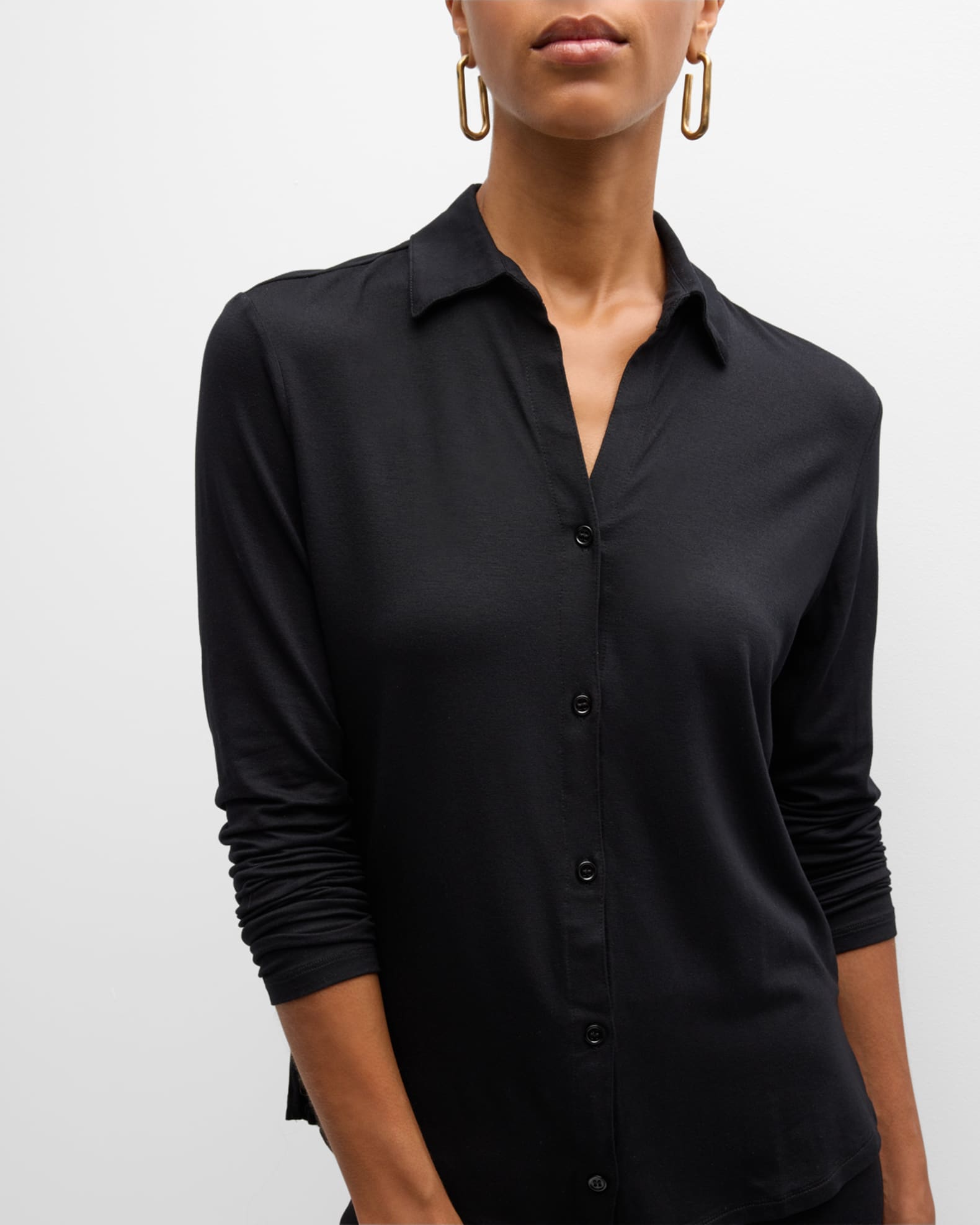 Majestic Filatures Soft Touch Button-Front Shirt | Neiman Marcus