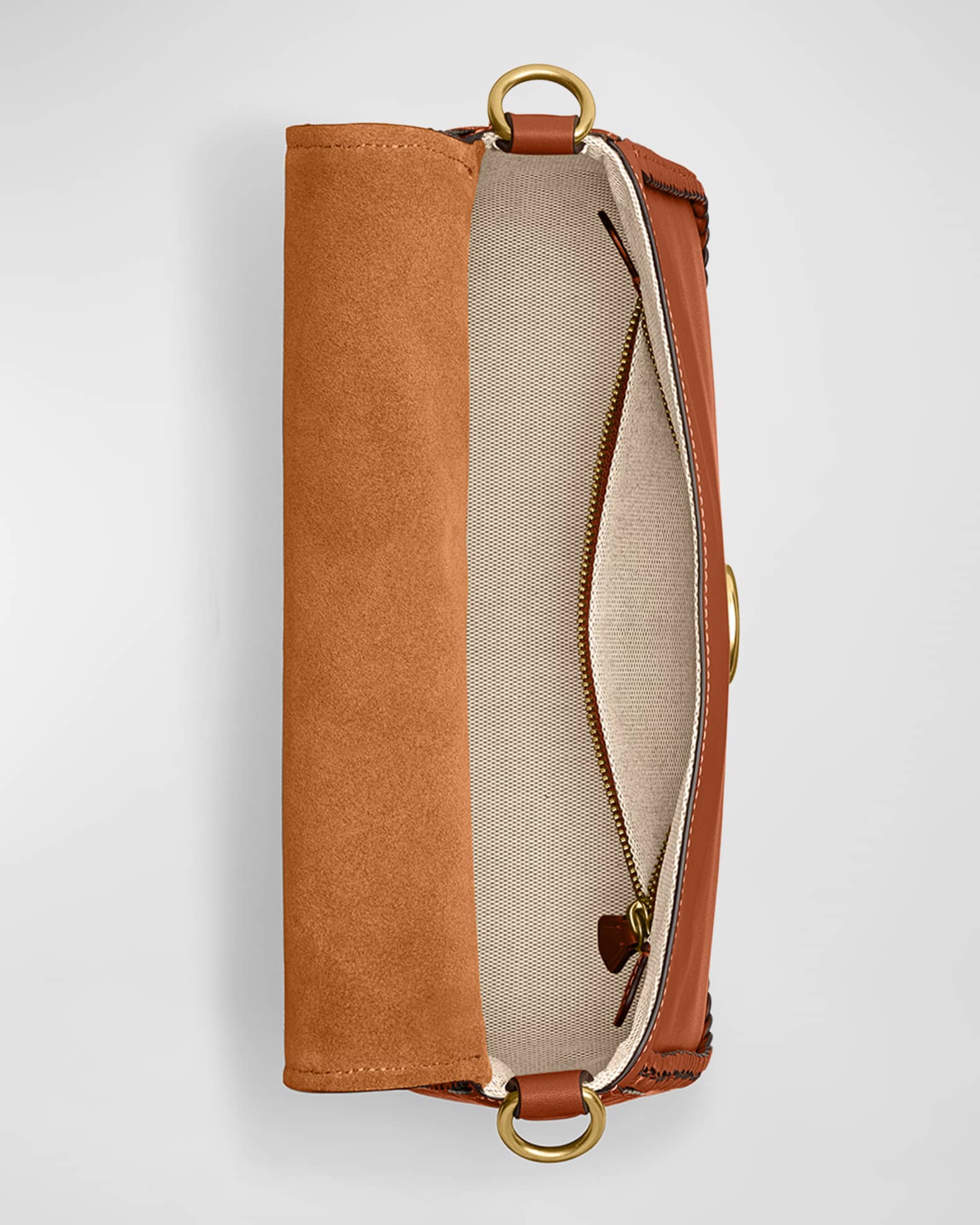 Coach Tabby Flap Mix Leather Shoulder Bag | Neiman Marcus