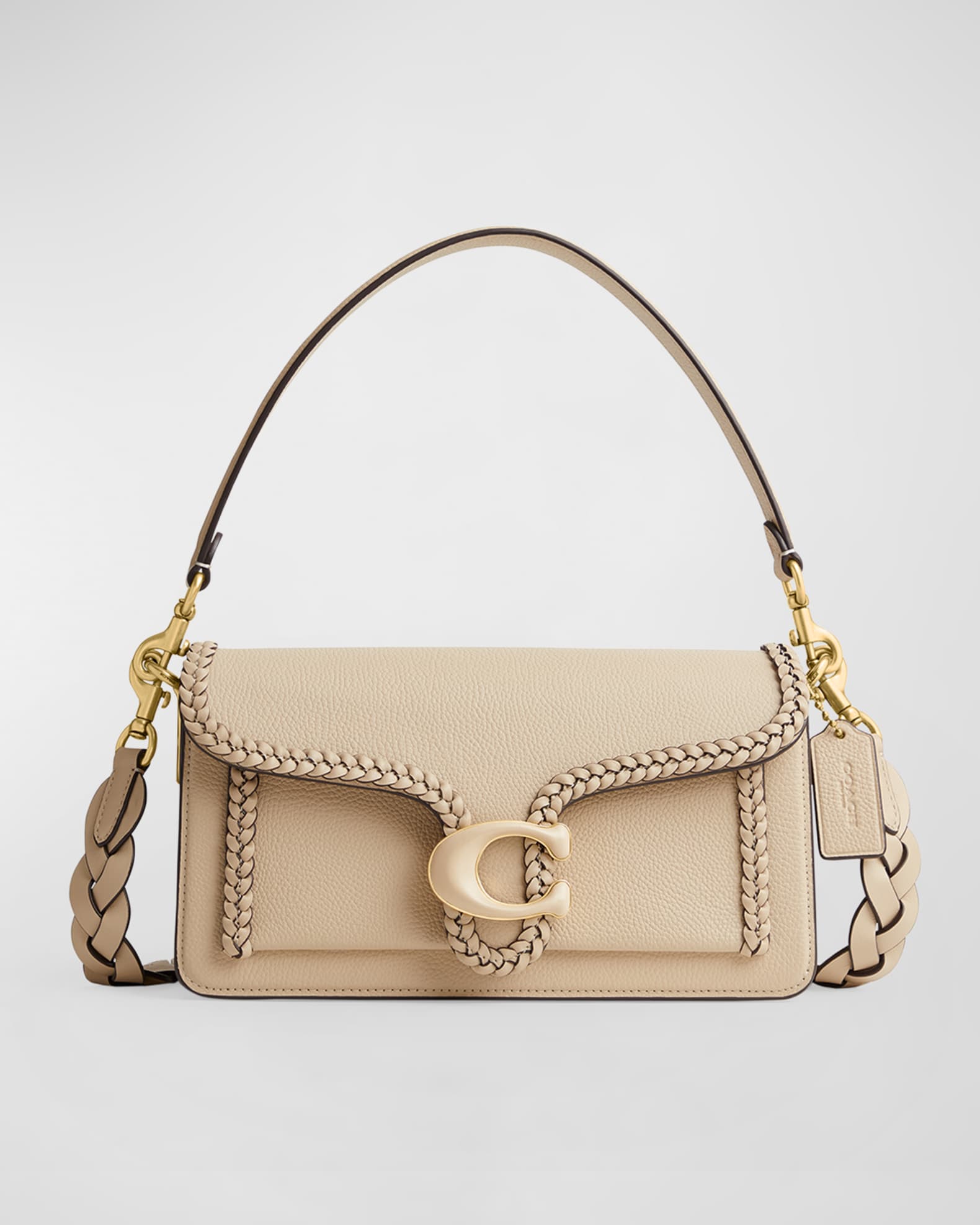Coach Tabby 26 Braided Leather Shoulder Bag | Neiman Marcus