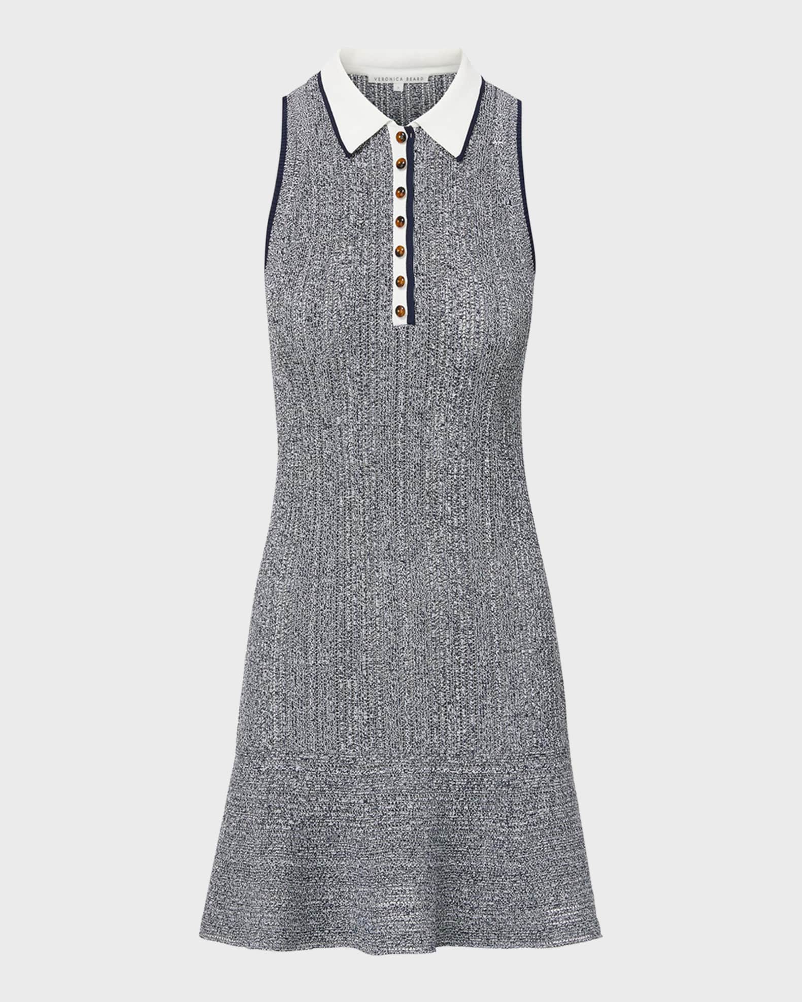 Veronica Beard Nyle Stretch-Knit Polo Mini Dress | Neiman Marcus