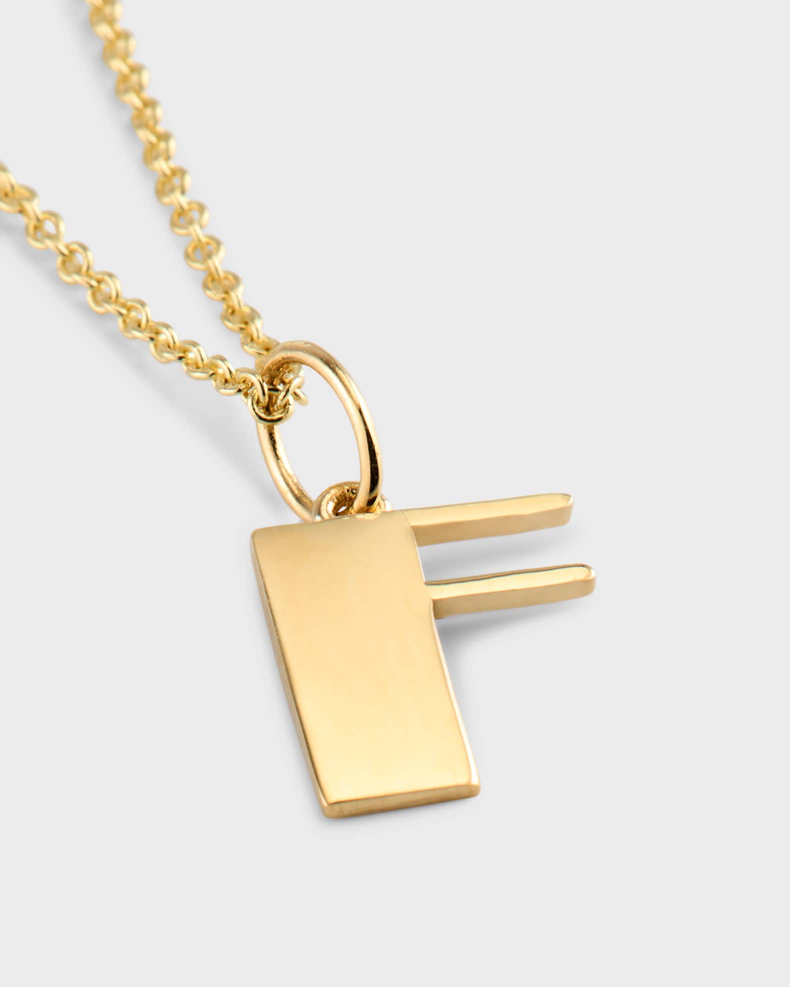 14K Pure Block Initial Necklace | Neiman Marcus