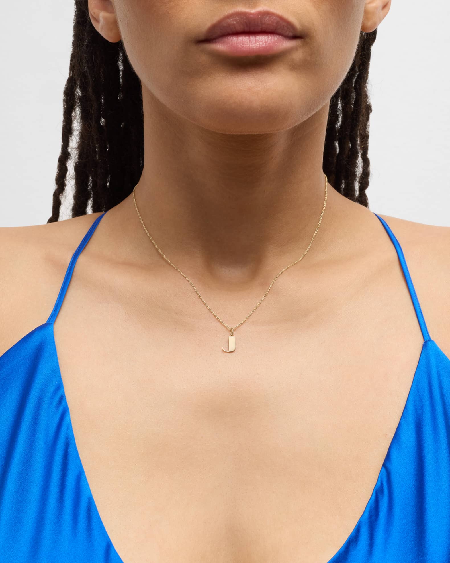 14K Pure Block Initial Necklace | Neiman Marcus