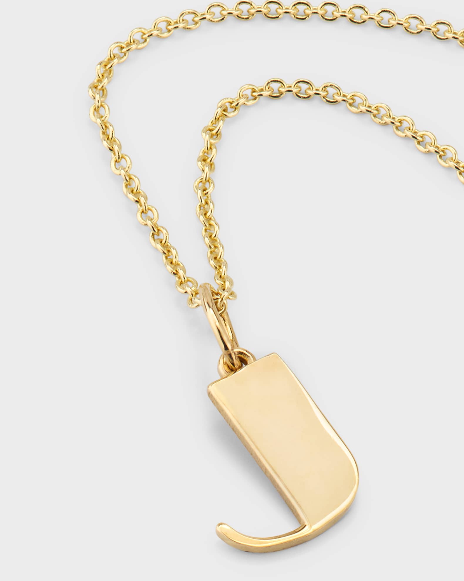 14K Pure Block Initial Necklace | Neiman Marcus