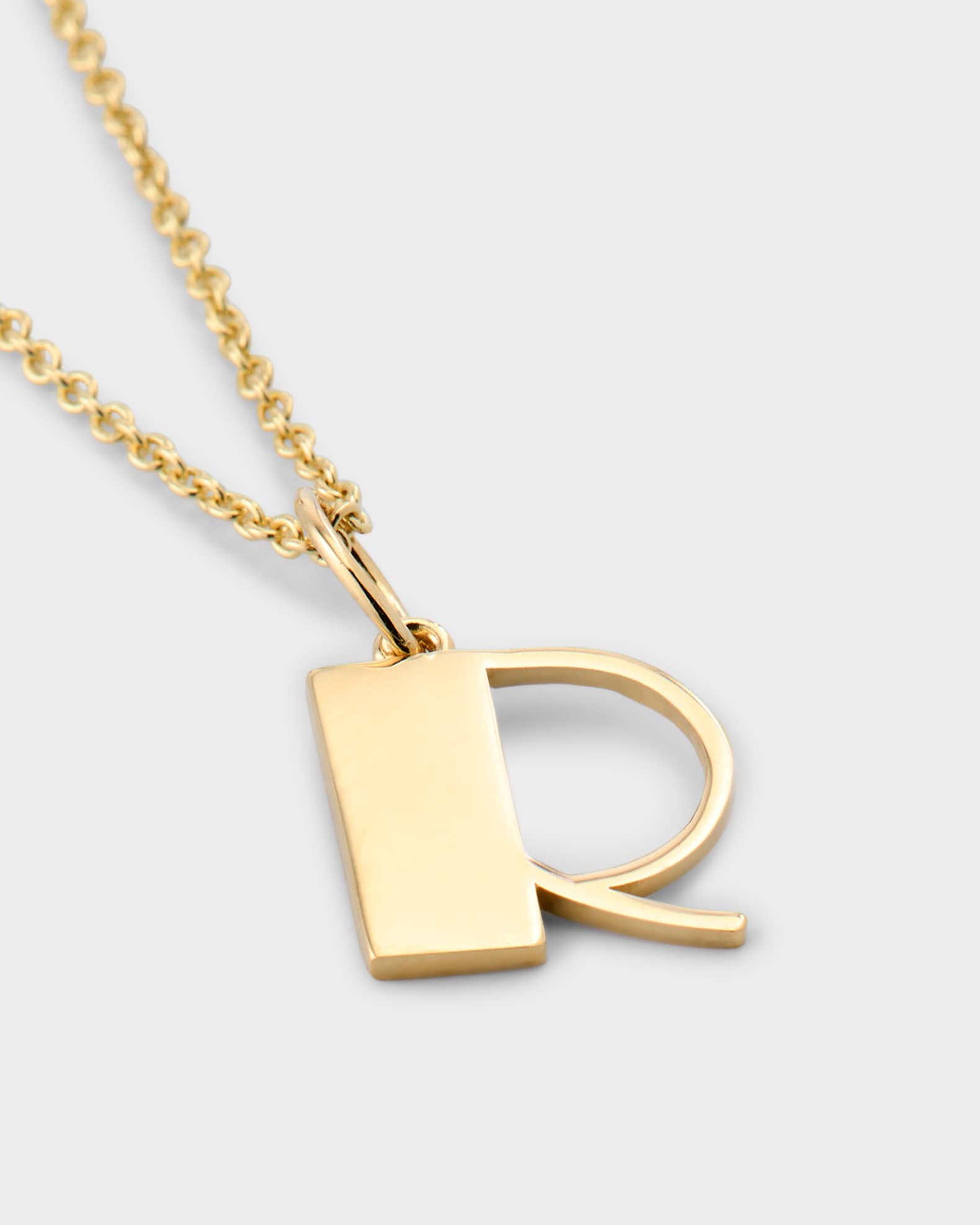 14K Pure Block Initial Necklace | Neiman Marcus