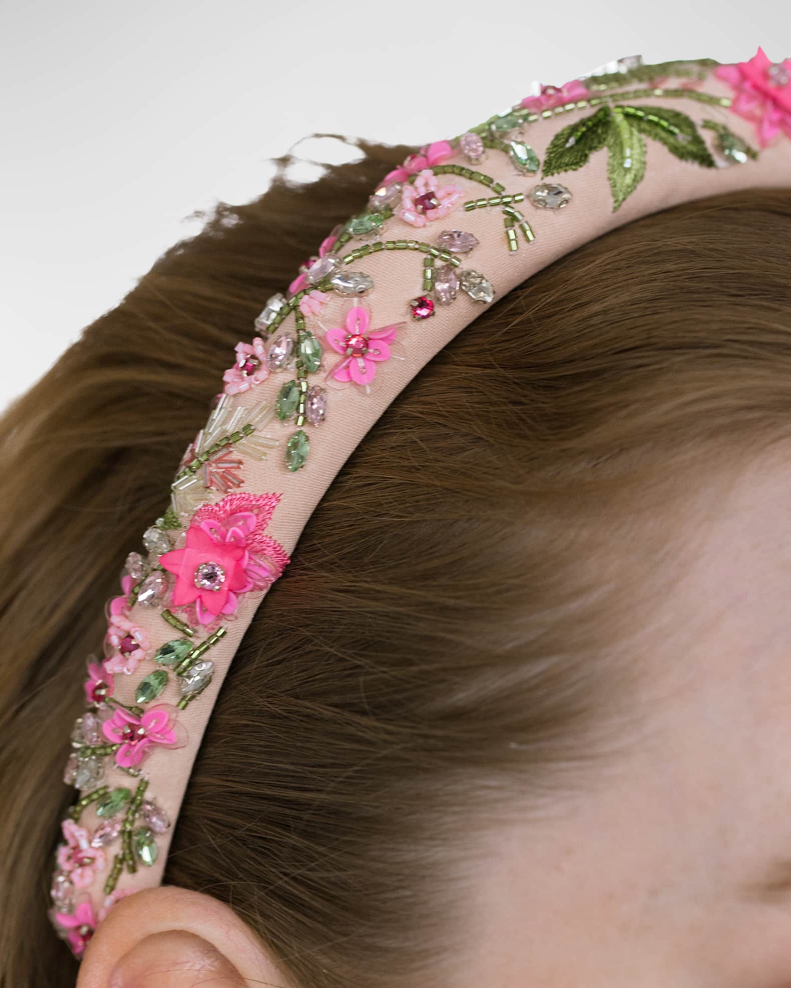 Jennifer Behr Melody Embellished Padded Headband Neiman Marcus