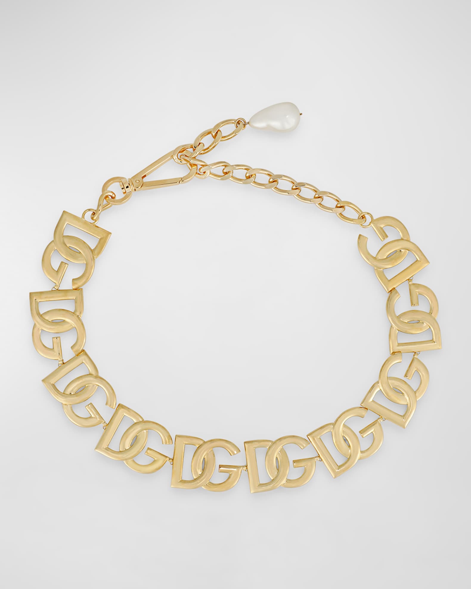 Dolce&Gabbana Interlocking DG Multi-Logo Chain Belt | Neiman Marcus