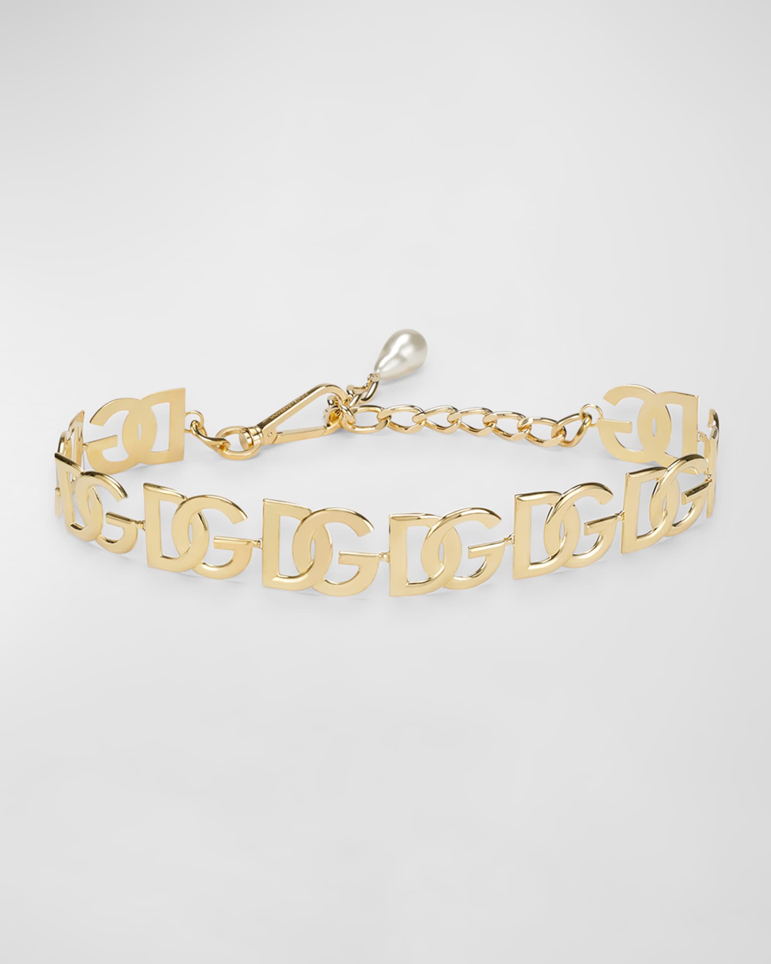 Dolce&Gabbana Interlocking DG Multi-Logo Chain Belt | Neiman Marcus
