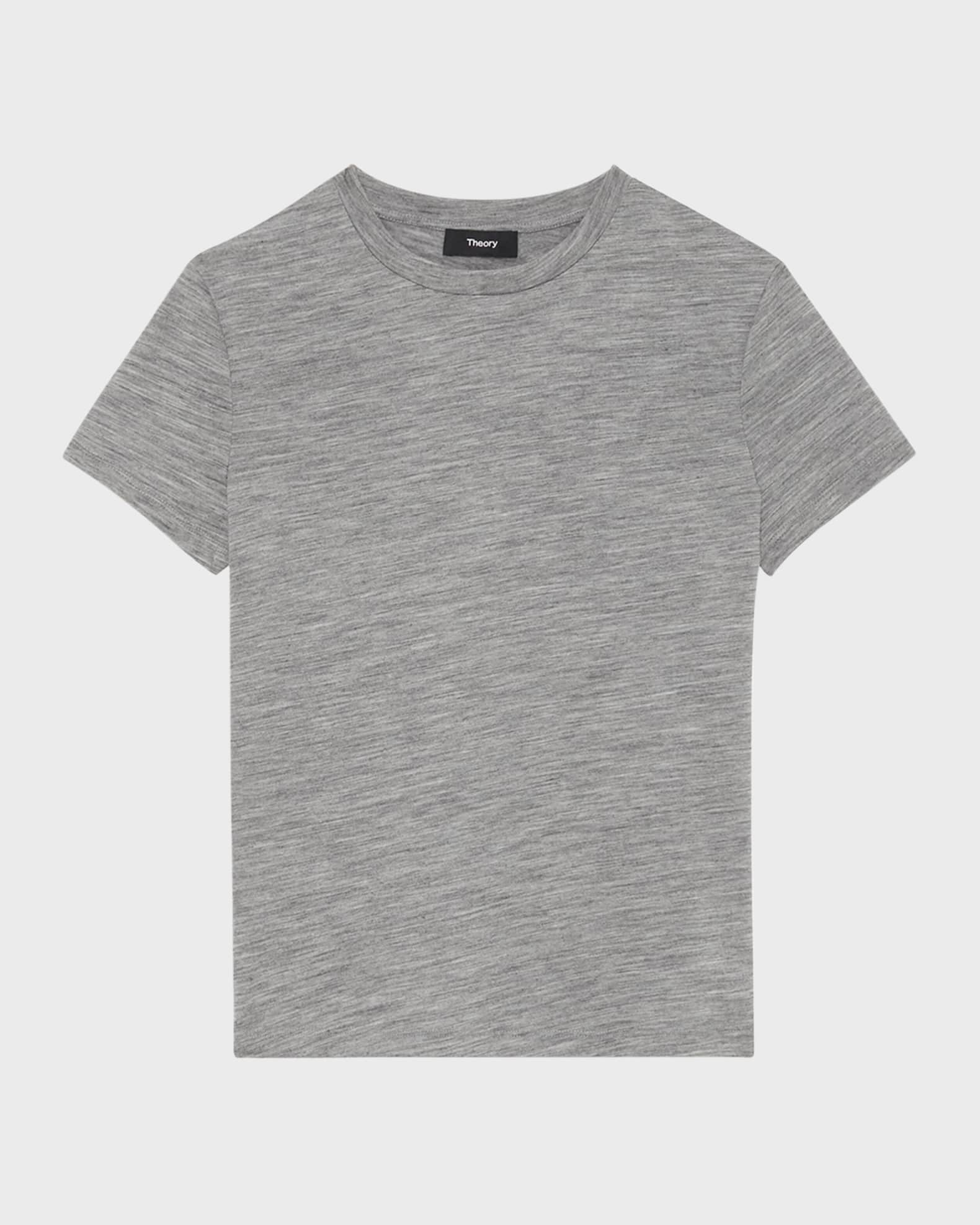 Theory Wool-Jersey Tiny Tee | Neiman Marcus