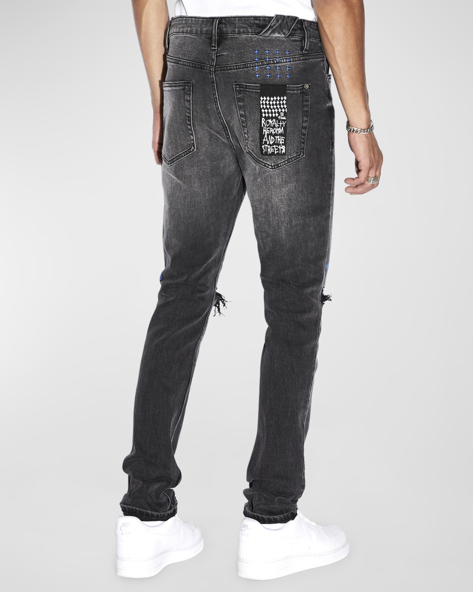 Ksubi Men's Double Knee-Rip Washed Jeans | Neiman Marcus