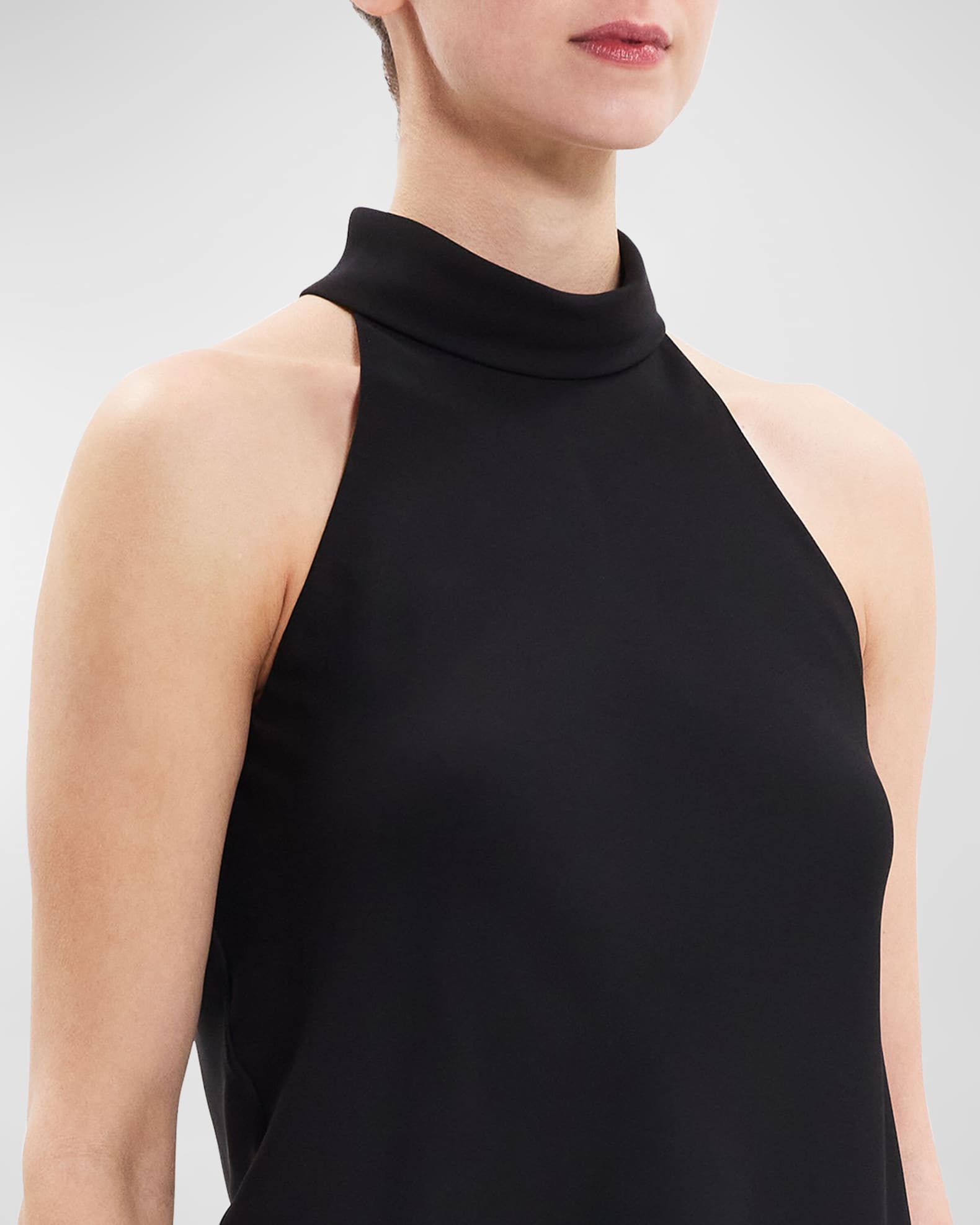 Theory Rolled-Neck Halter Top | Neiman Marcus