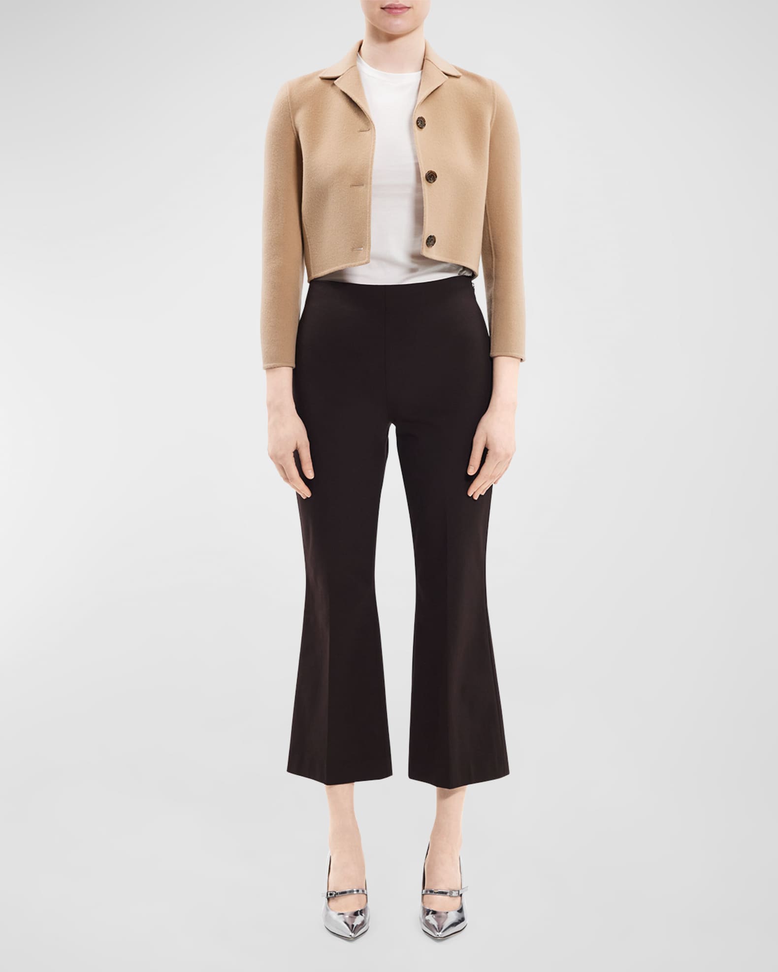Theory Wool Crop Jacket | Neiman Marcus