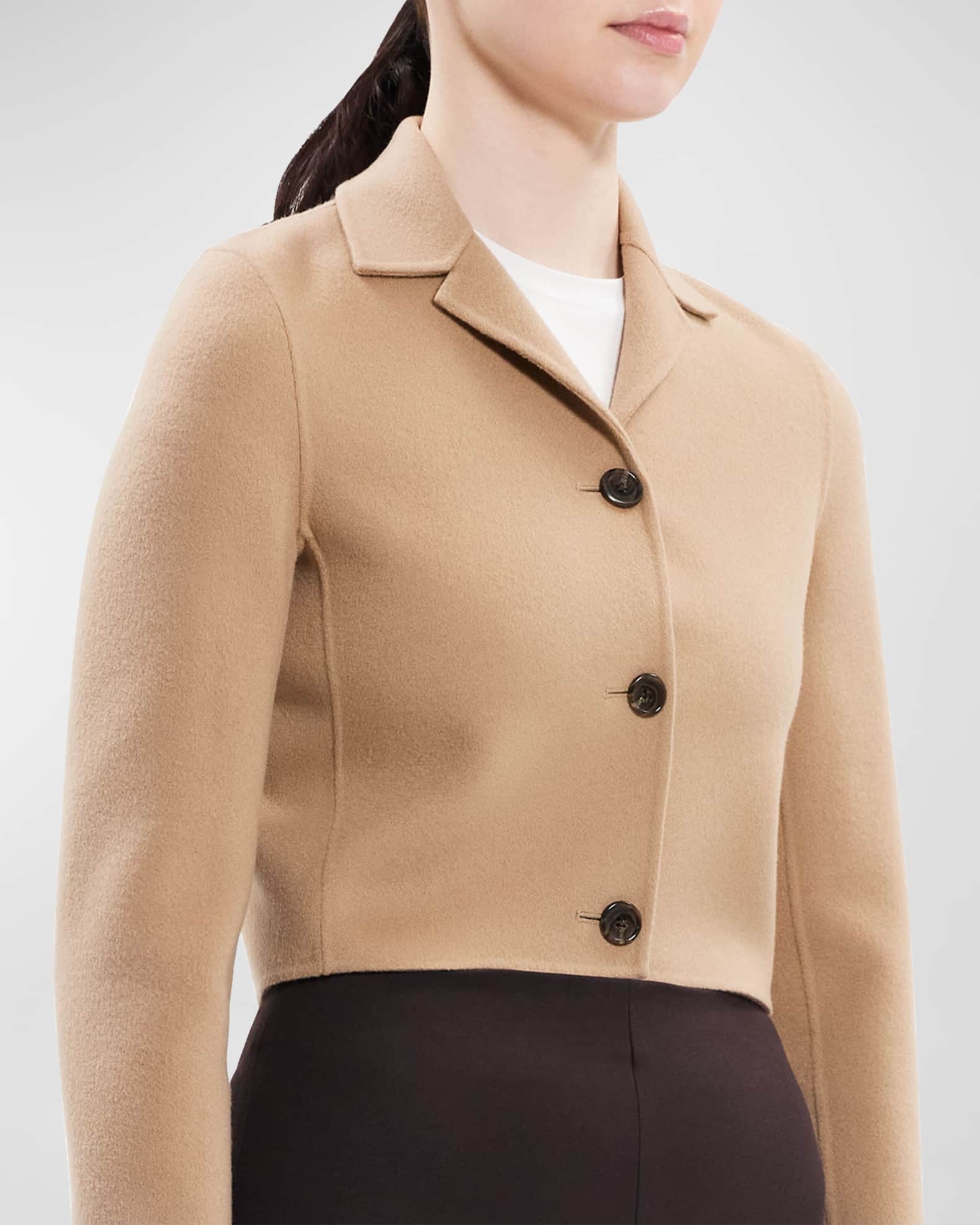 Theory Wool Crop Jacket | Neiman Marcus
