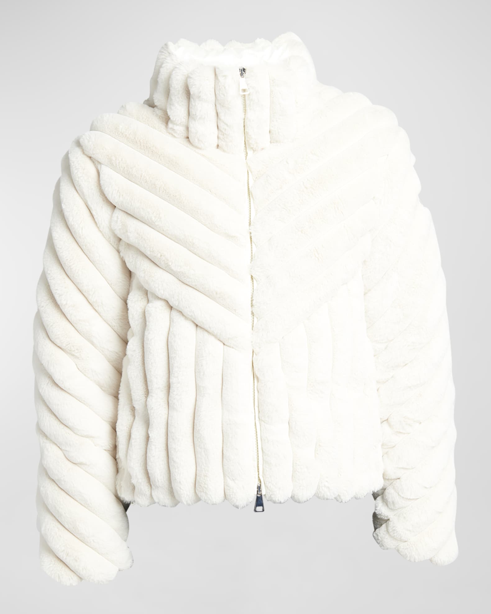 Moncler Pedrix Quilted Fuzzy Puffer Jacket | Neiman Marcus
