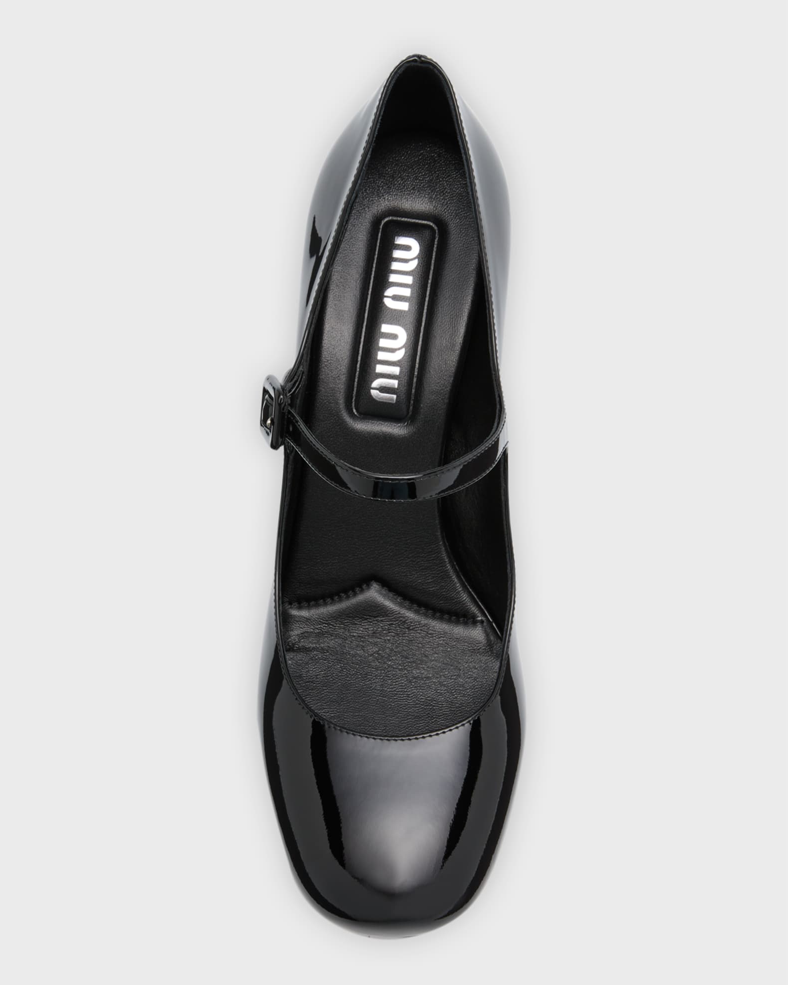 Miu Miu Patent Mary Jane Buckle Pumps | Neiman Marcus
