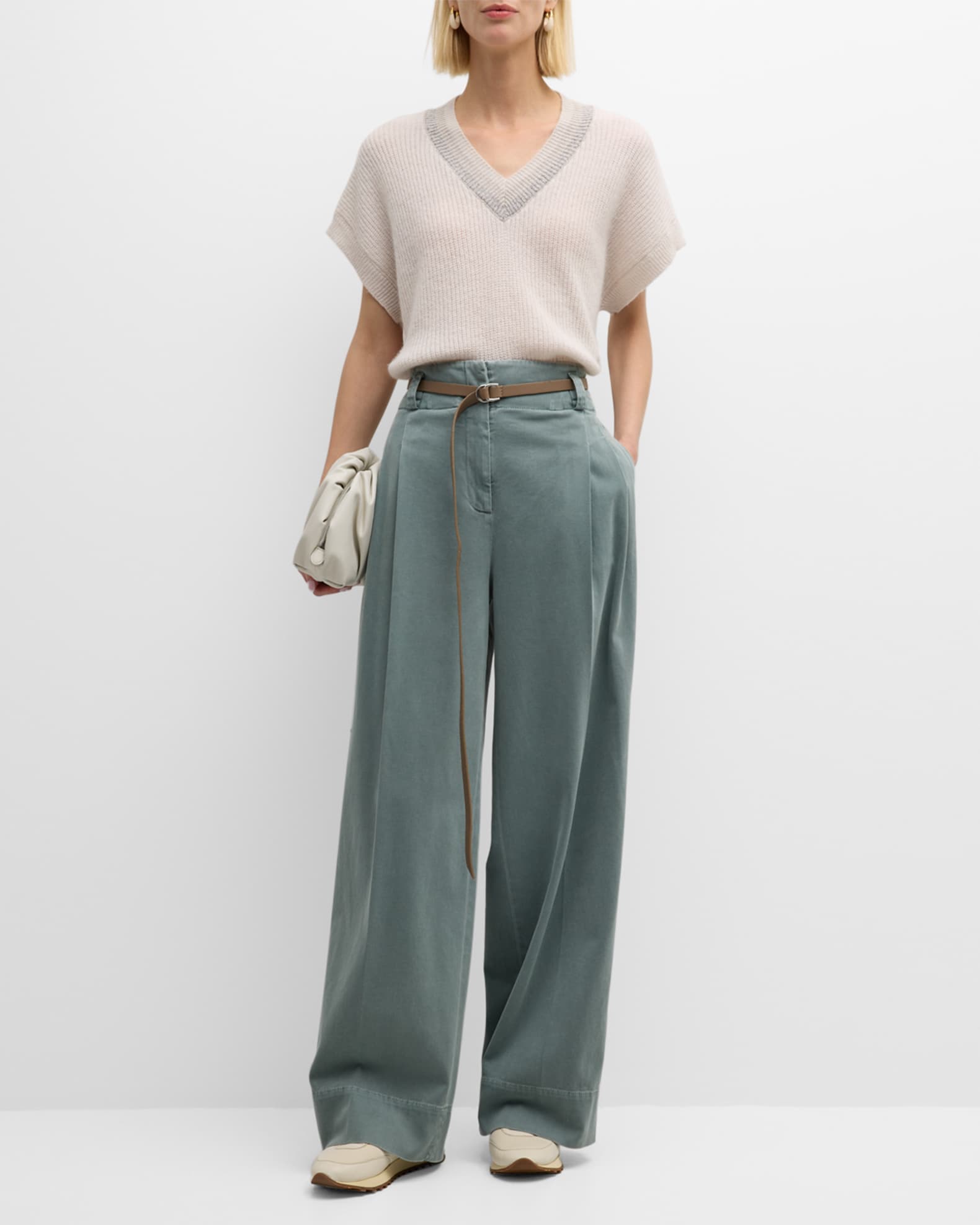 Peserico Dolman-Sleeve Cashmere-Blend Vest | Neiman Marcus