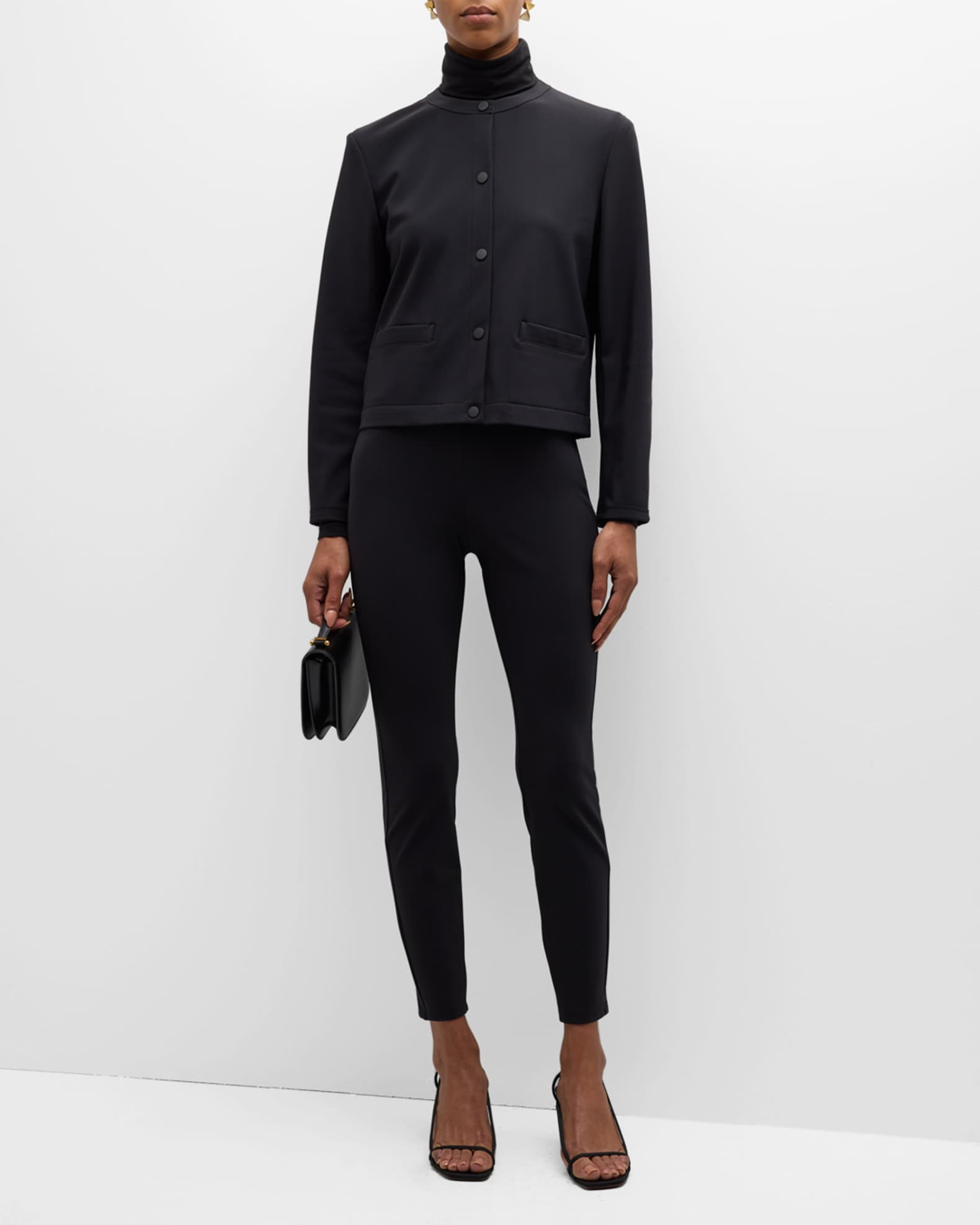 Theory Cropped Ponte Jacket | Neiman Marcus