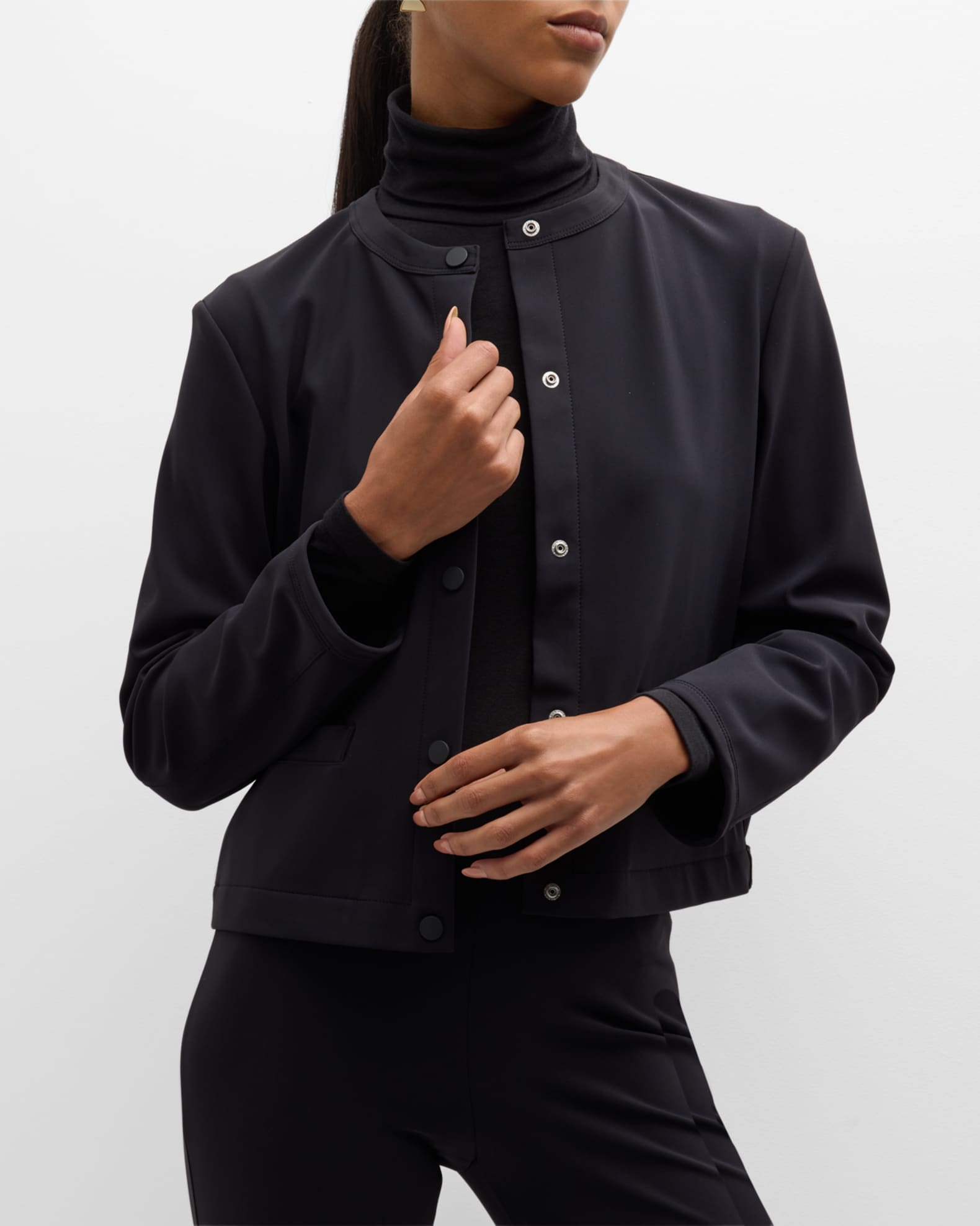 Theory Cropped Ponte Jacket | Neiman Marcus