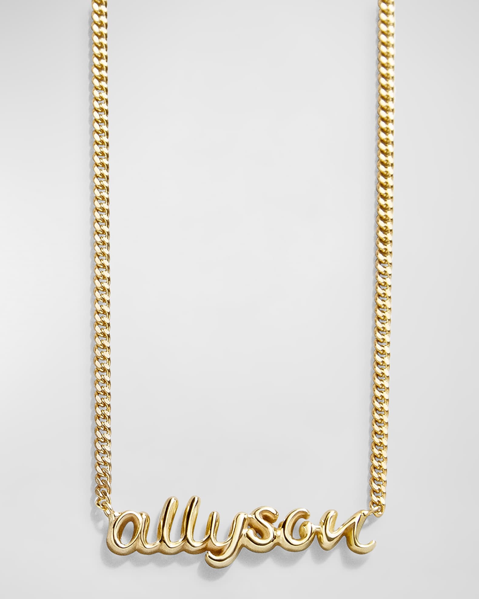 BaubleBar 18K Gold-Plated Curb Chain Custom Nameplate Necklace | Neiman ...