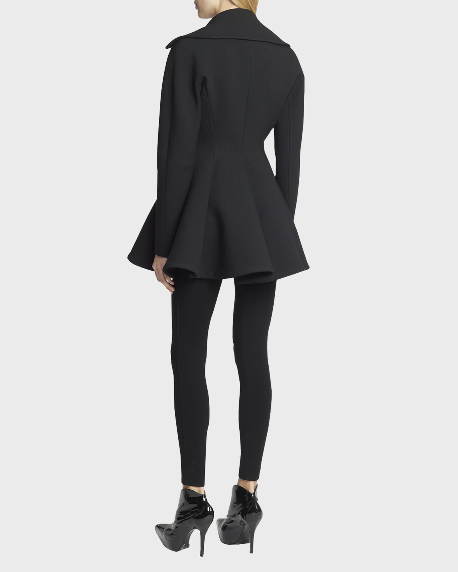 ALAIA Flared Wool Princess Coat | Neiman Marcus