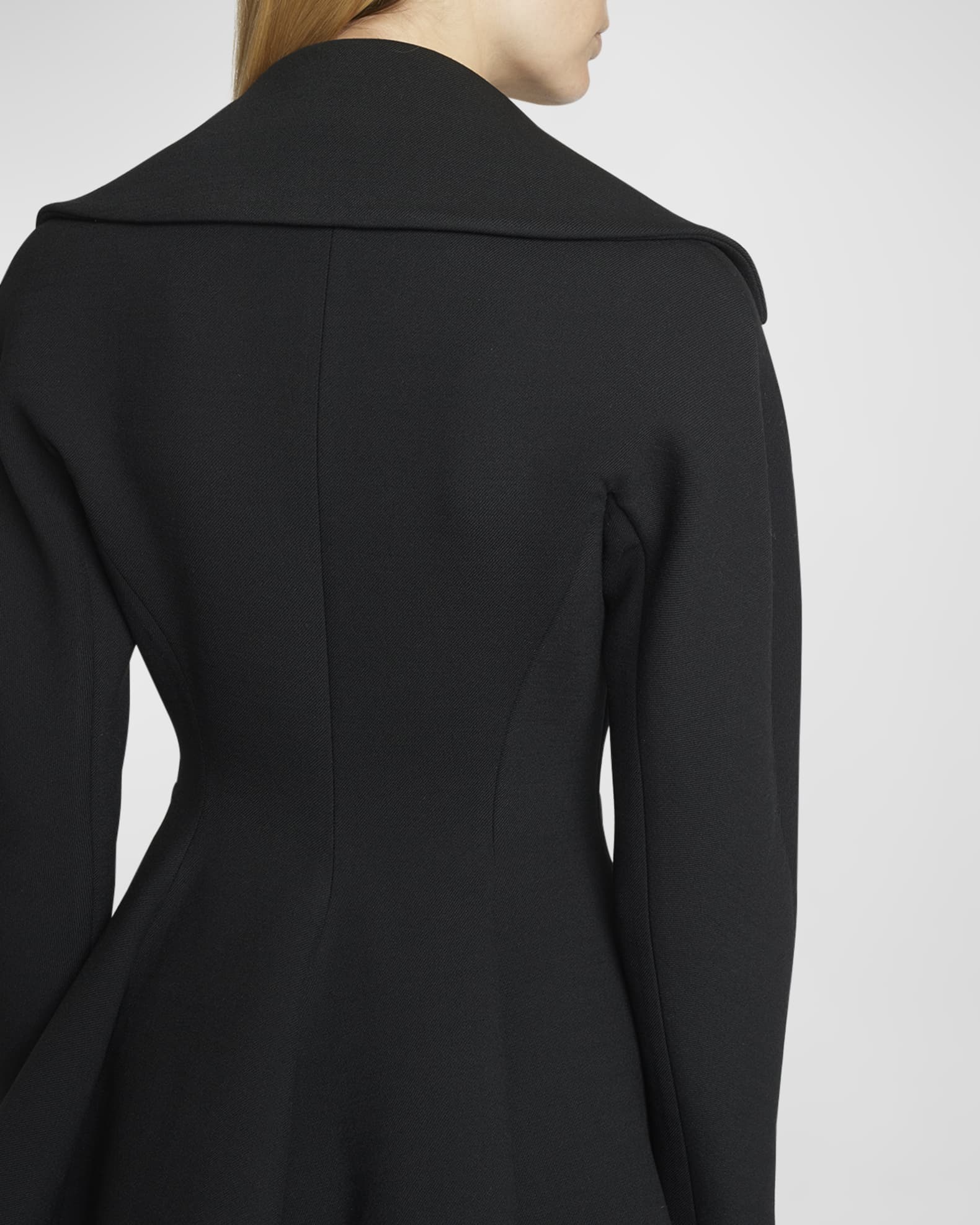 ALAIA Flared Wool Princess Coat | Neiman Marcus