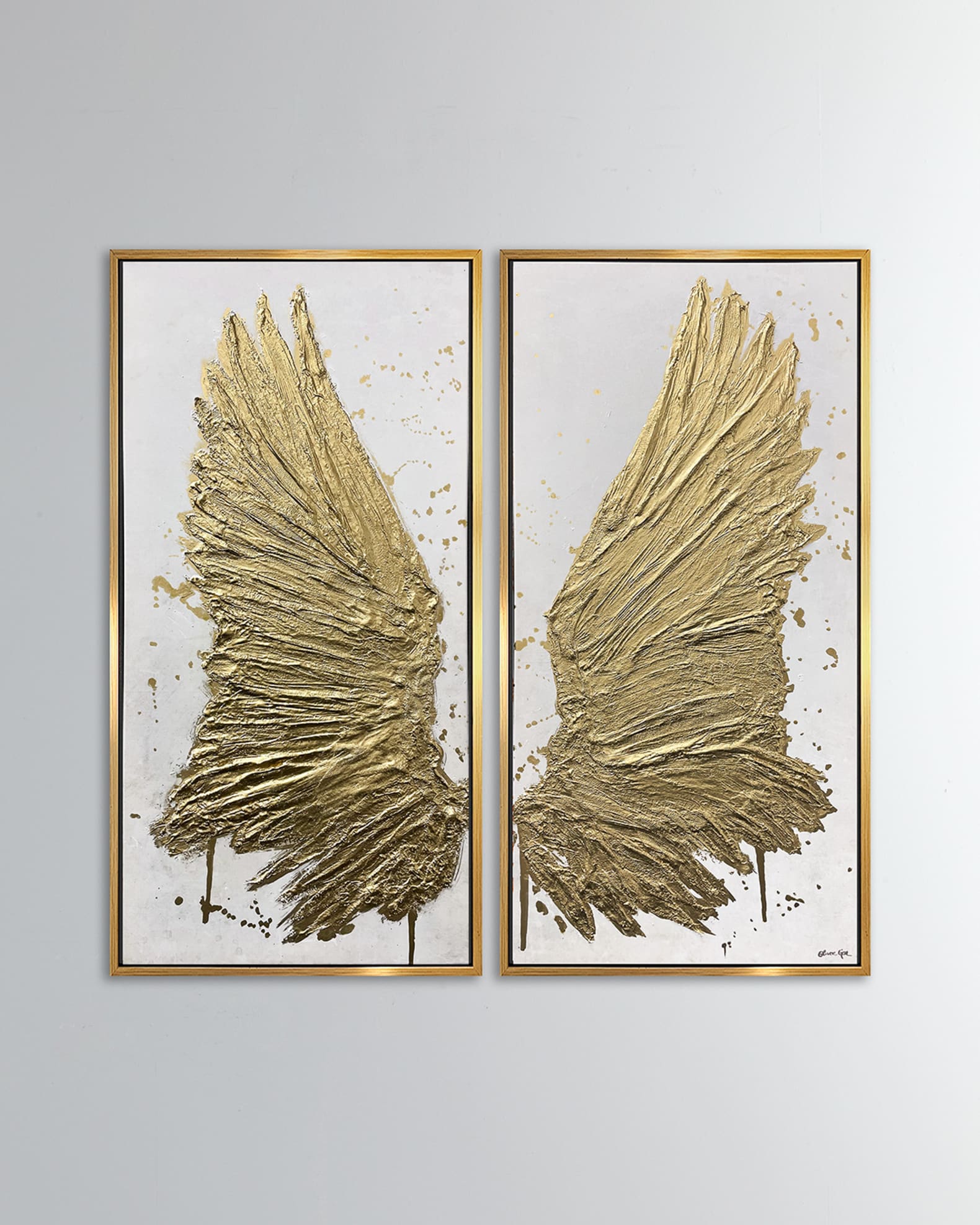 The Oliver Gal Artist Co. 'Wings Inspiration Diptych" Hand-Embellished ...