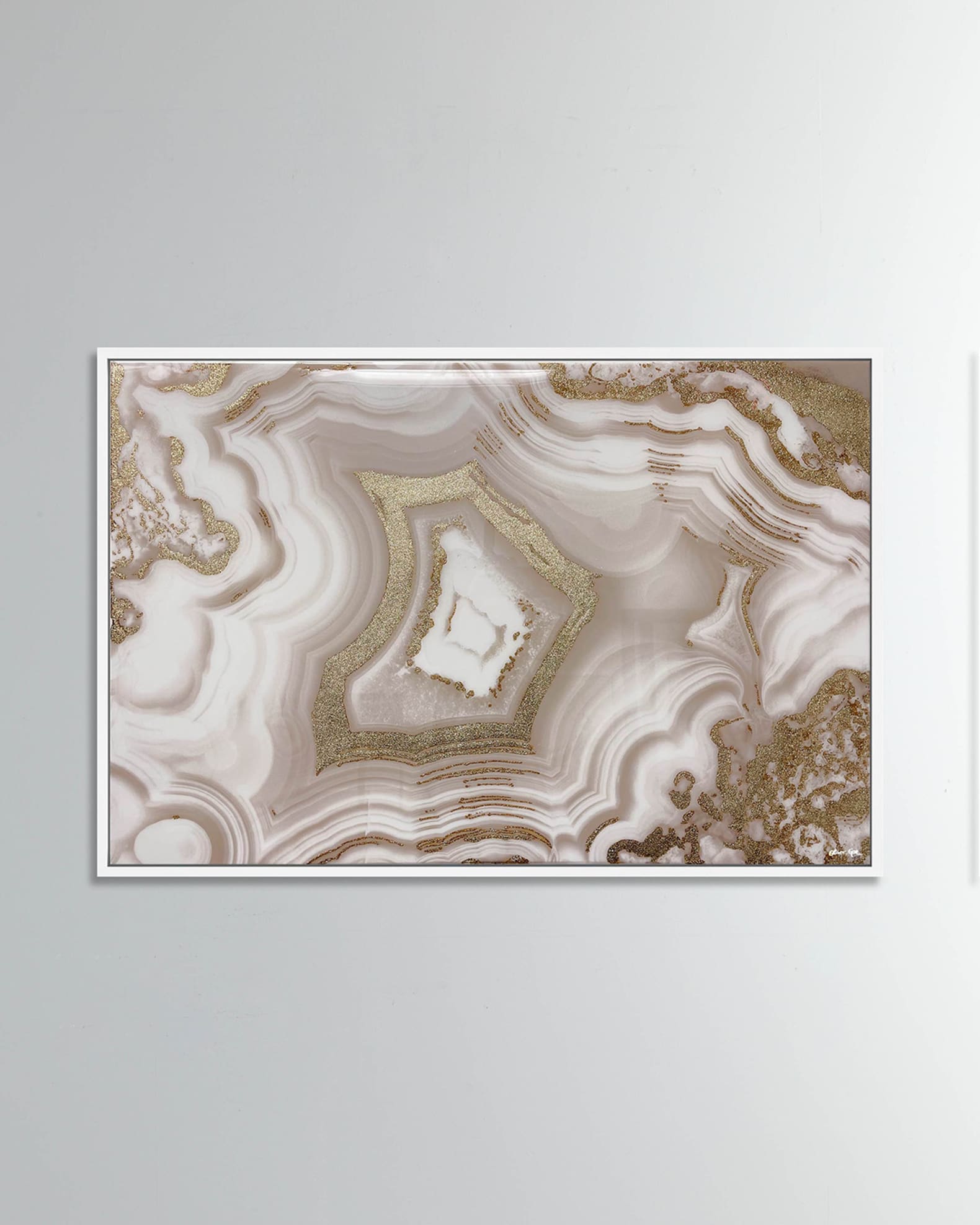 The Oliver Gal Artist Co. 'Ivory Agate Splendor' Hand-Embellished ...