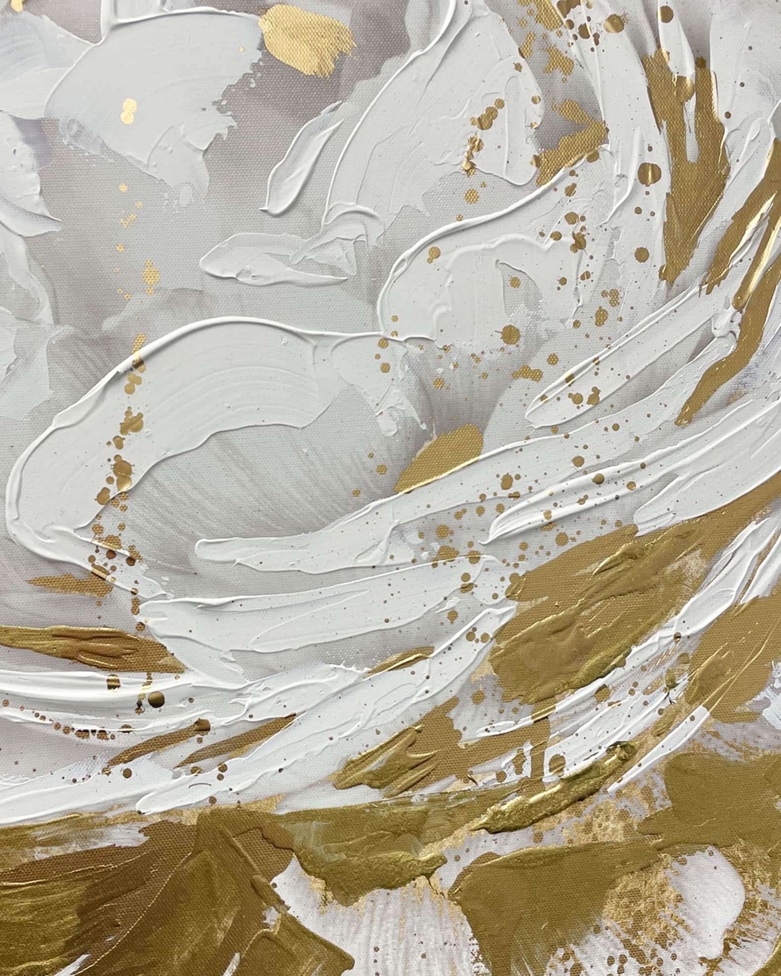 The Oliver Gal Artist Co. 'Gilded Floral' Hand-Embellished Giclee ...