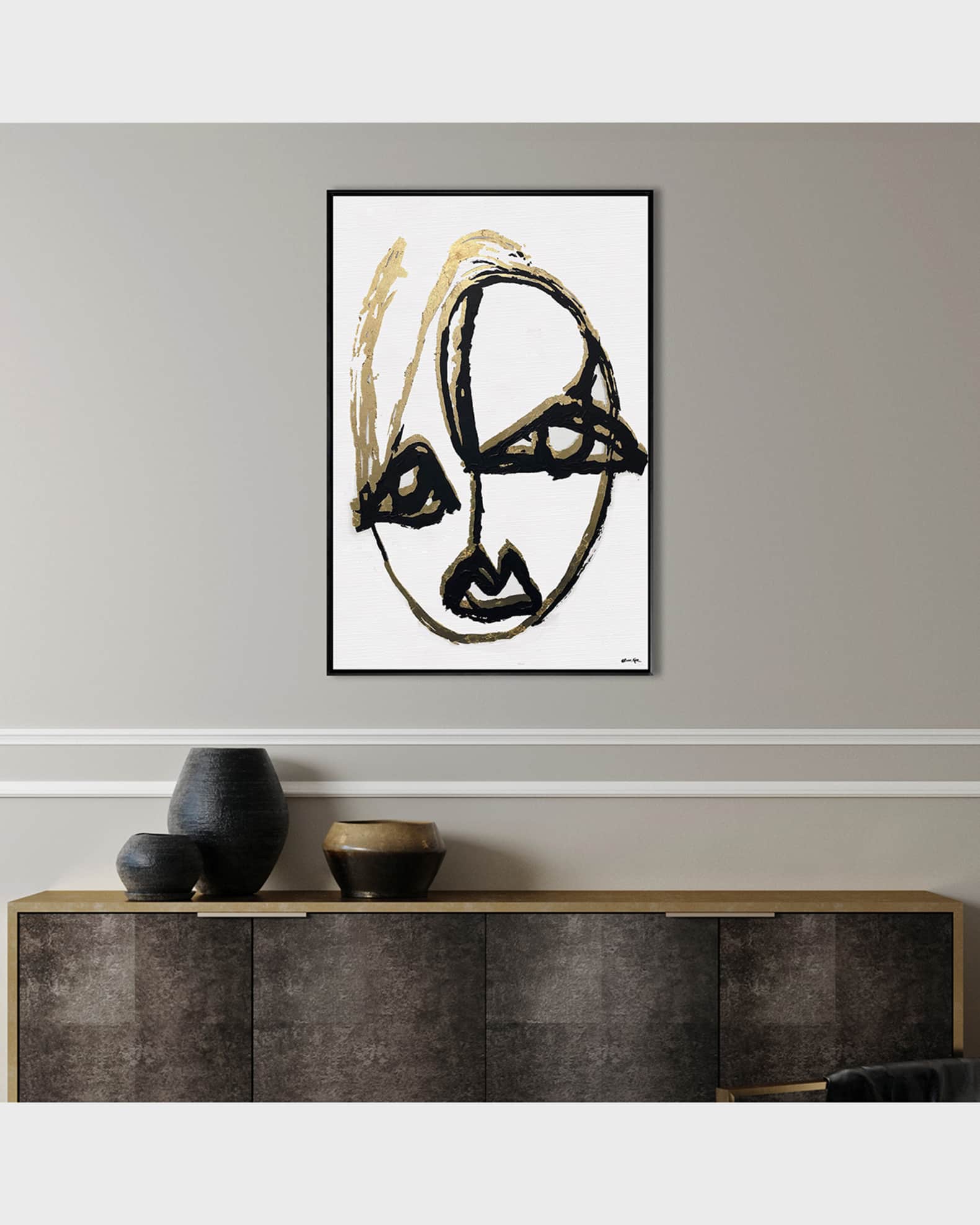 The Oliver Gal Artist Co. 'Minimalist Portrait Abstract' Hand ...