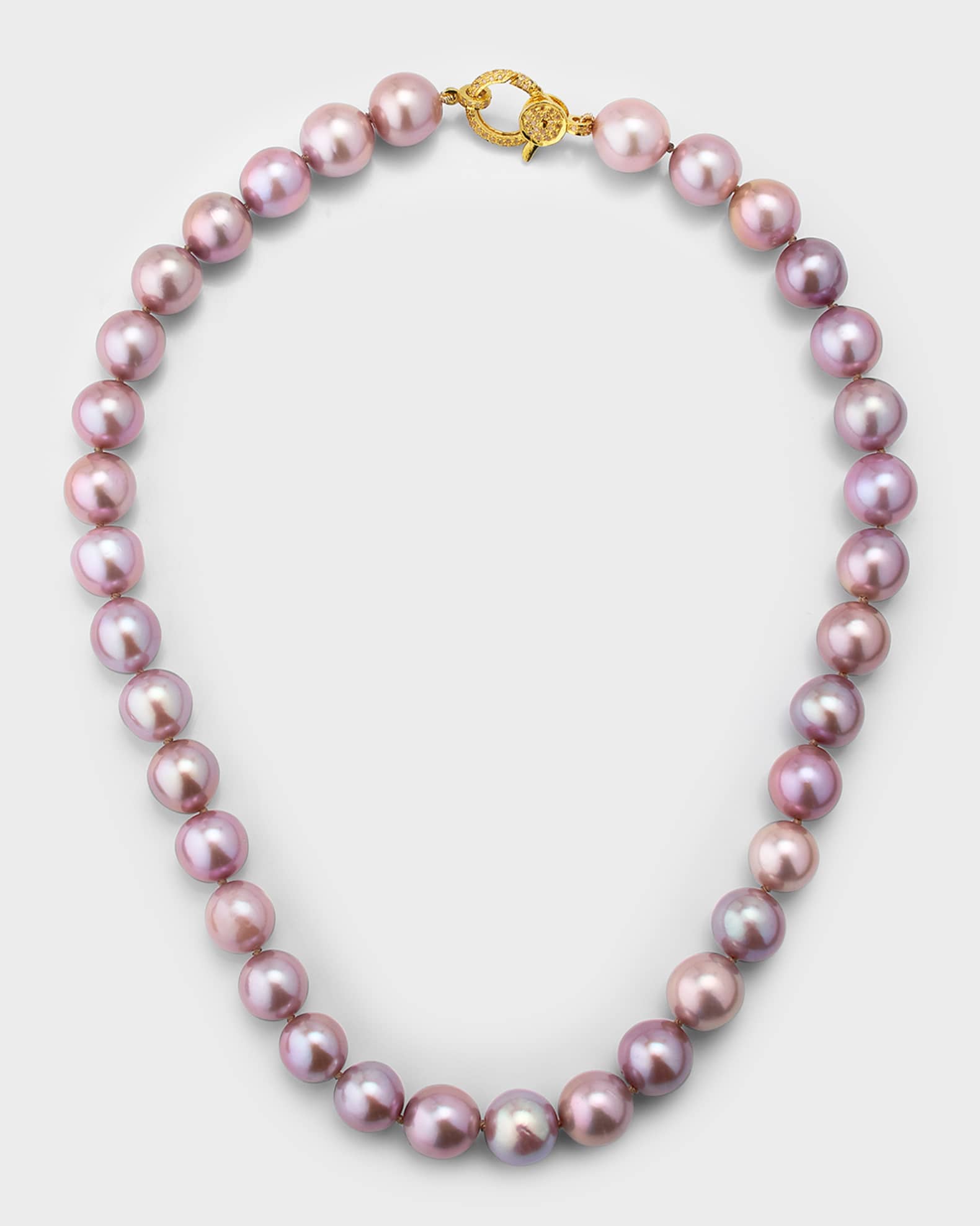 Margo Morrison 18" Pink Edison Freshwater 10-12mm Pearl Necklace ...